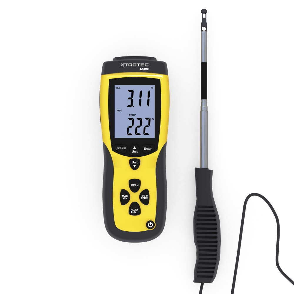 TROTEC Anemometer TA300 Straight Probe Include Calibration Certificate ...