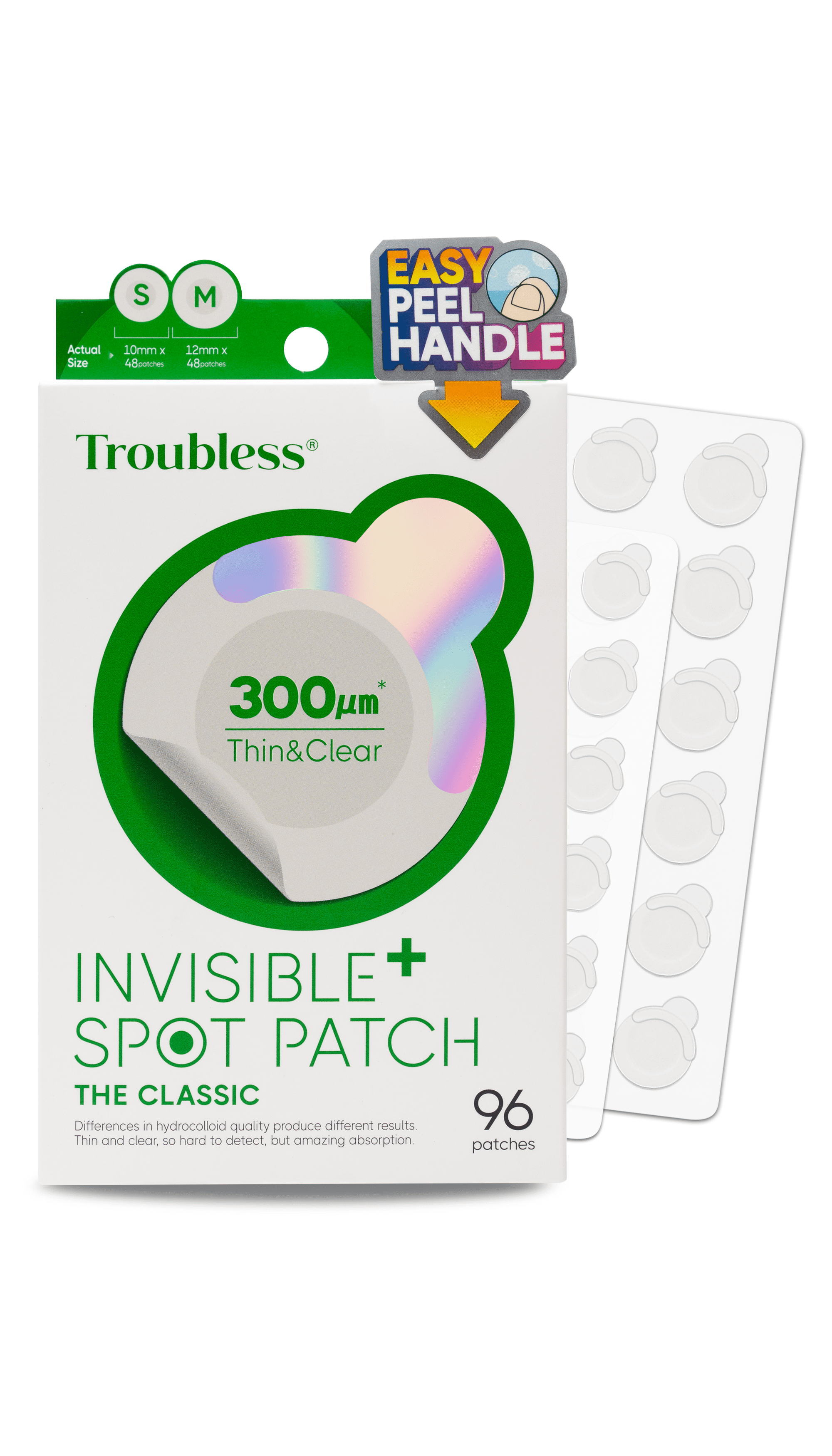 Troubless Hydrocolloid Acne Patch Ultra Thin Tea Tree Peel Off Spot Treatment Day And Night