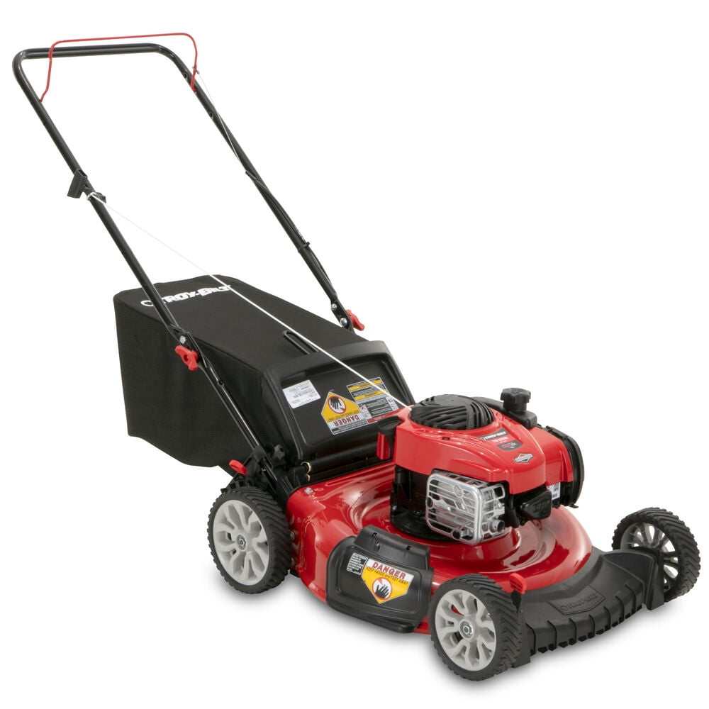 TROY BILT 21” 4 Cycle 140cc Gas Push Walk-Behind Mower, 3-in-1, 21 in ...