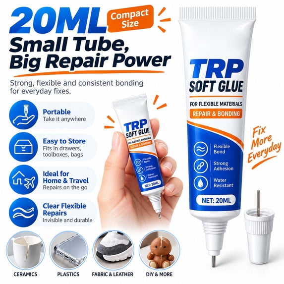 TRP Soft Repair Glue, Flexible Adhesive for Shoe Sole Repair, PVC ...