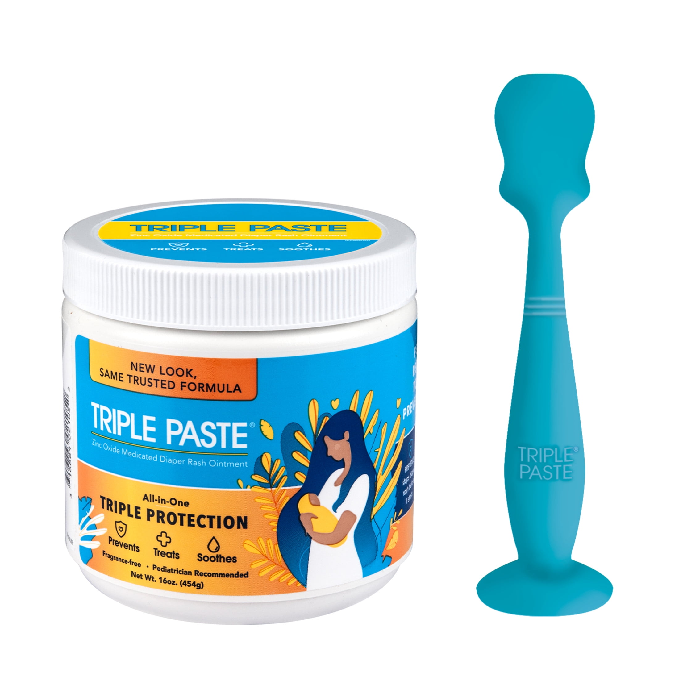 Triple Paste Diaper Rash Cream, 16oz + Spatula Bundle - Zinc Oxide ...