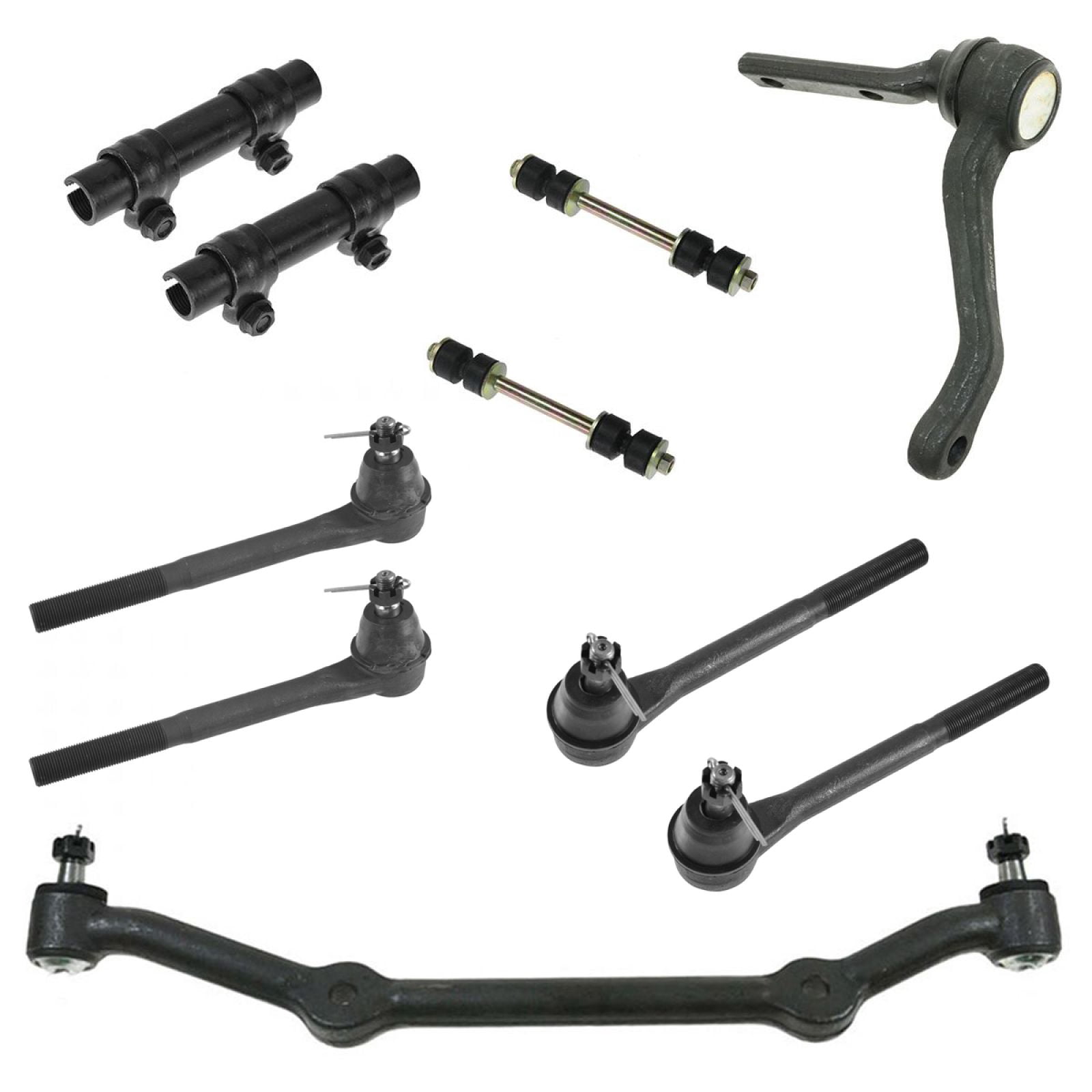 TRQ 10 pc Front Suspension Kit Idler Arm Drag Link Tie Rods & Sway Bar ...