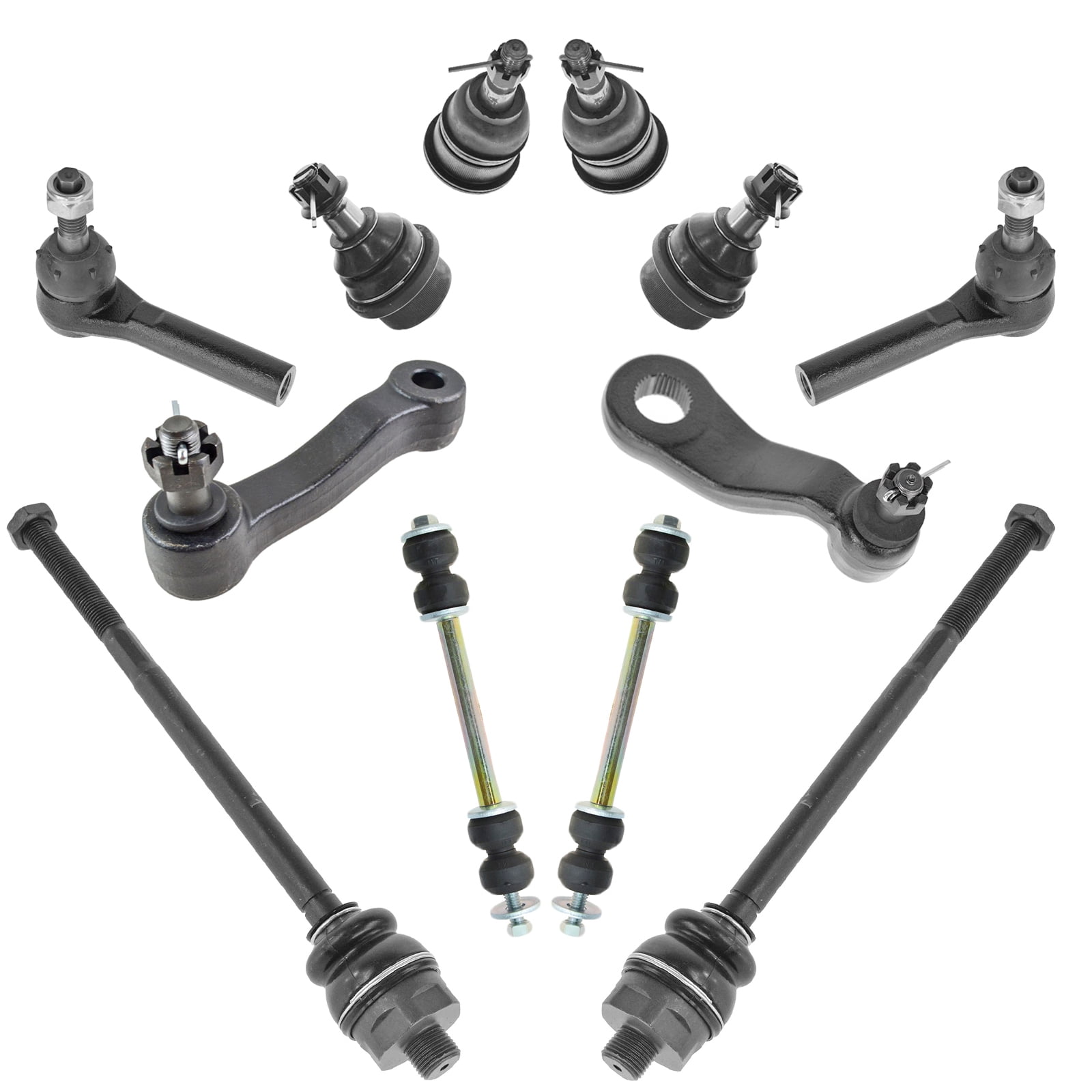 TRQ 12 Piece Front Ball Joint Tie Rod Suspension Kit for Chevy GMC ...