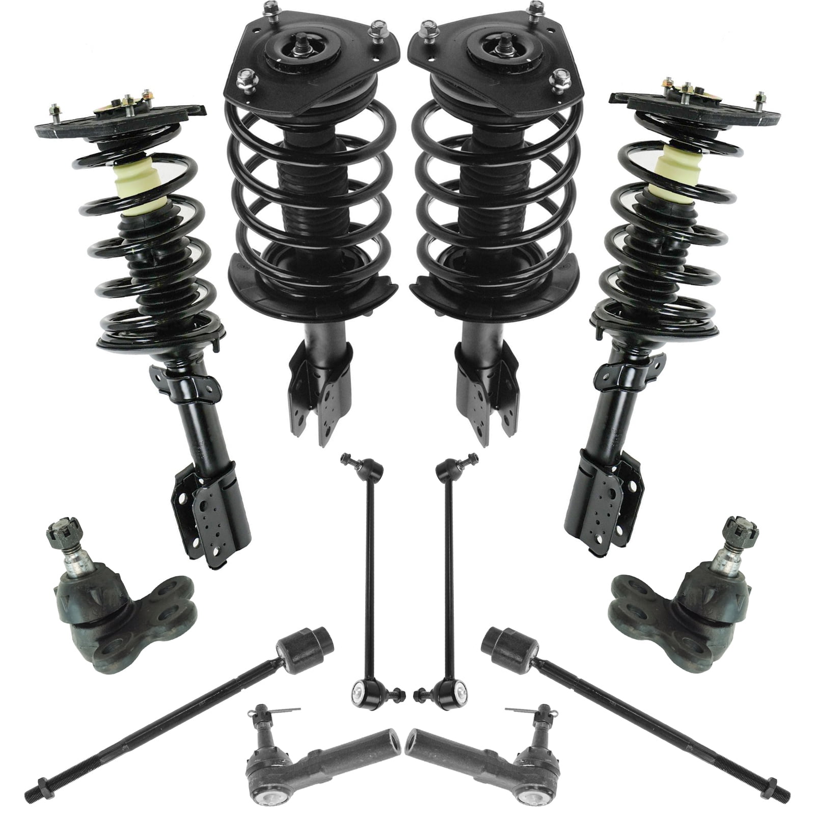 TRQ 12 pc Steering & Suspension Tie Rods Ball Joints End Links Strut ...