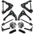 TRQ 12pc Steering Suspension Kit Control Arms Wheel Bearings Tie Rods ...