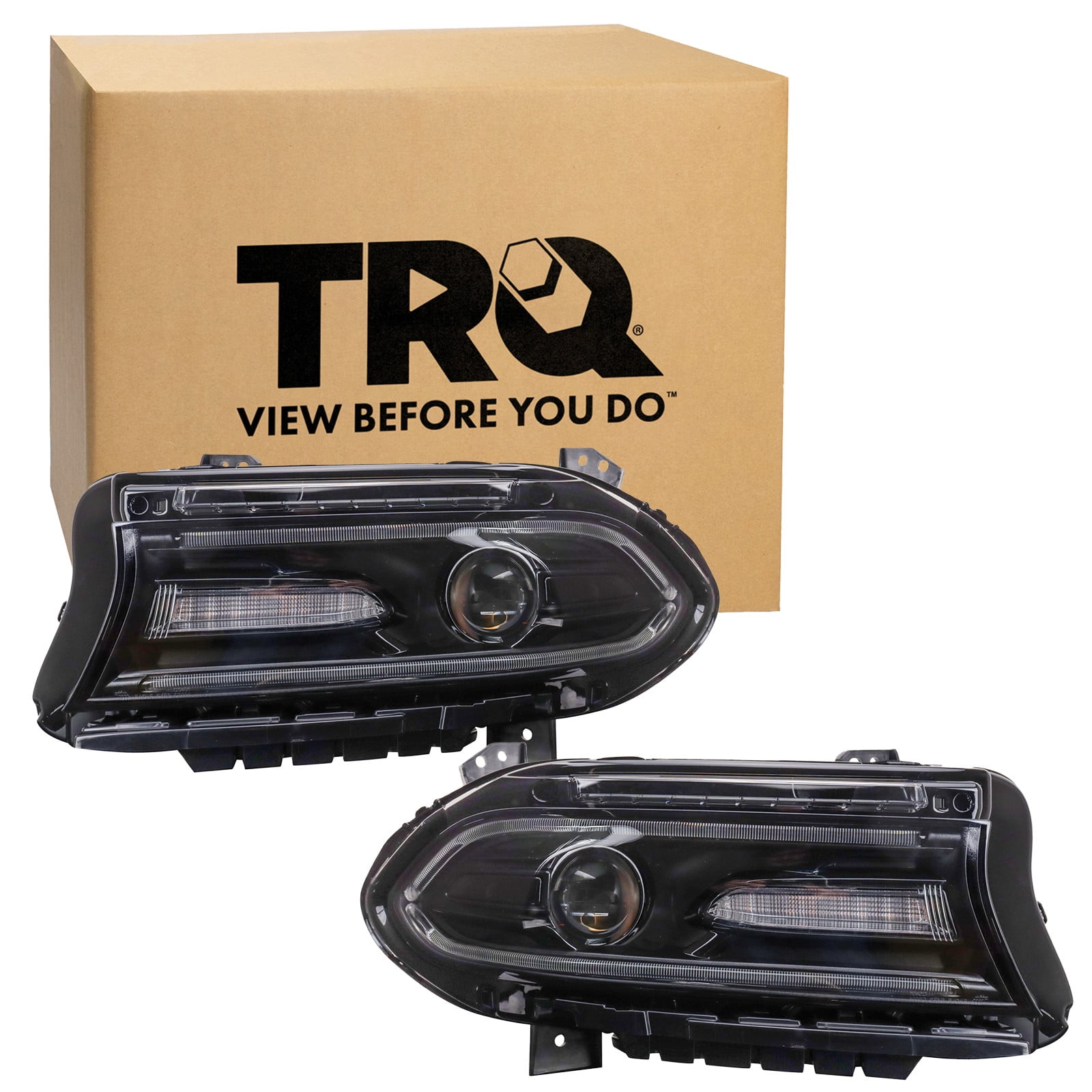 TRQ 2 Piece Headlight Assembly Set Halogen Driver & Passenger Side Fits ...