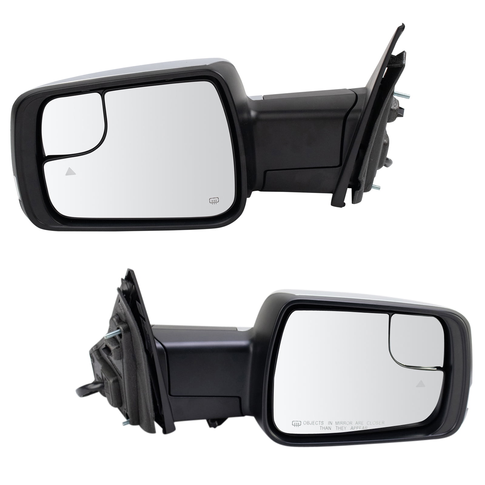 TRQ 2pc Mirror Set Heated Turn Signal Blind Spot Power Folding for Ram ...