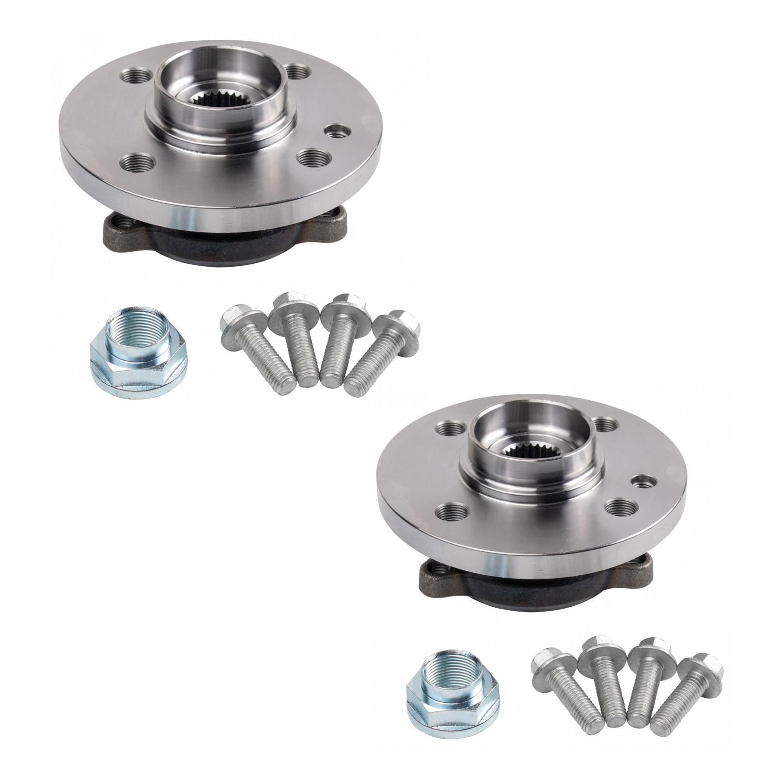 TRQ 2pc Wheel Hub & Bearing Assembly Pair w/ Hardware Kit for Mini ...