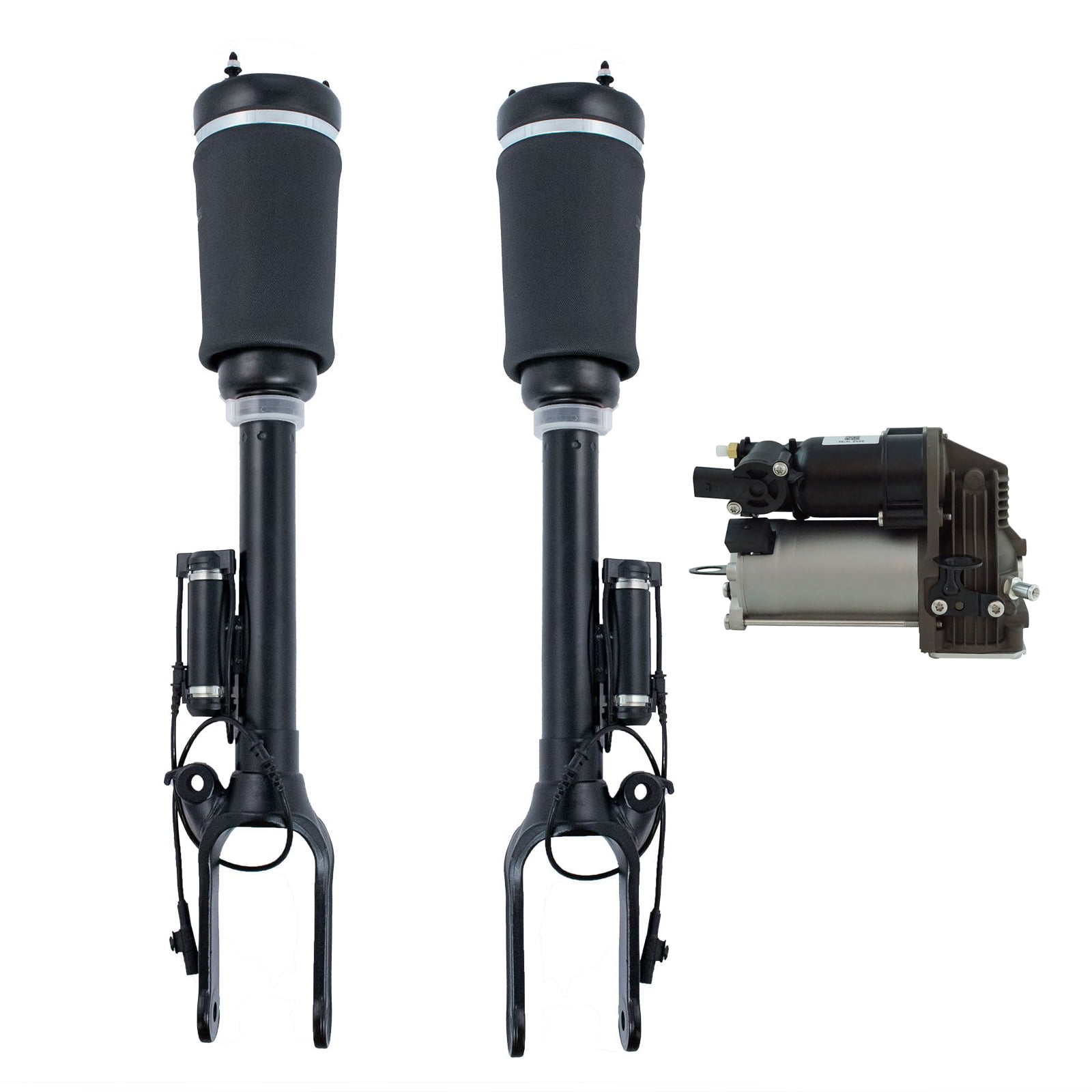 TRQ 3 Piece Air Suspension Kit Front Shocks & Compressor for Mercedes ...