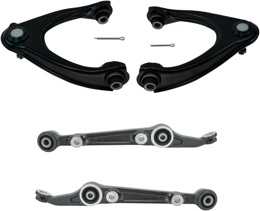 TRQ 4 Piece Front Upper & Lower Control Arm Kit Set Compatible with ...
