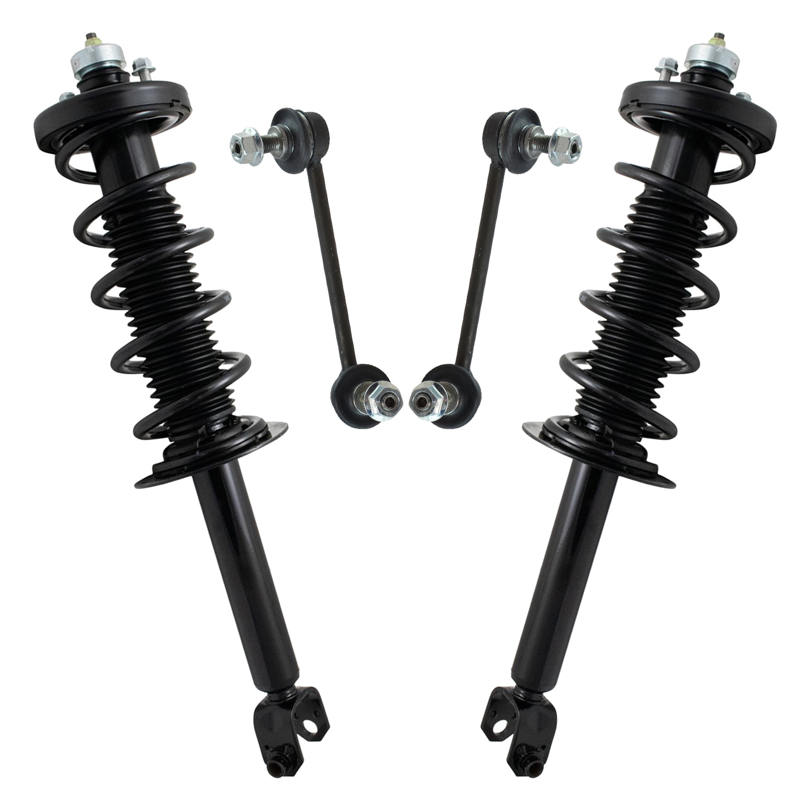 TRQ 4 Piece Rear Suspension Strut Assembly Sway Bar End Link Kit Set ...