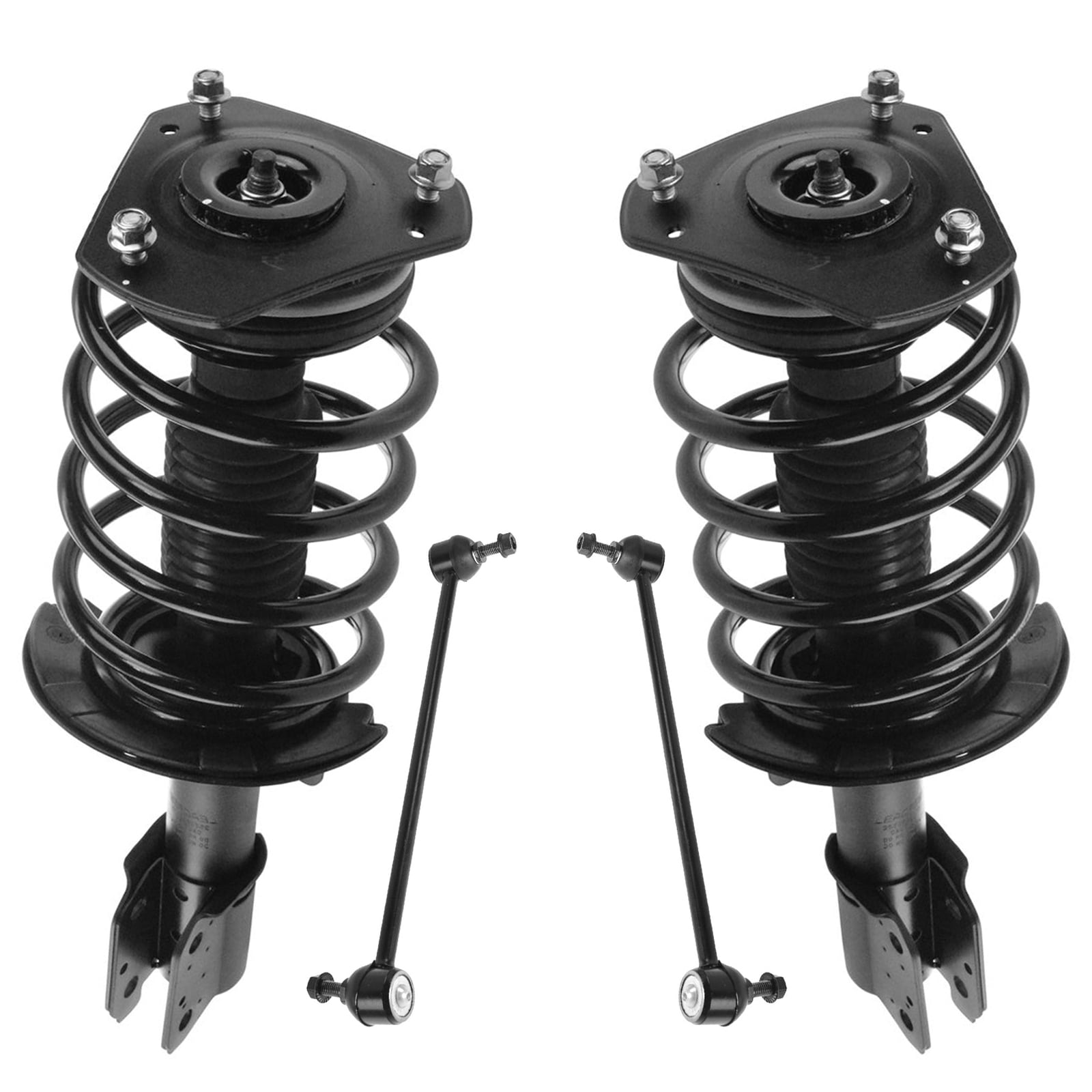 TRQ 4 Piece Suspension Kit Complete Strut & Spring Assemblies Sway Bar ...