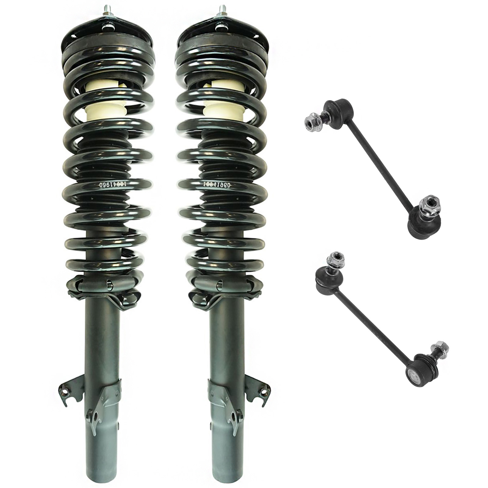 TRQ 4pc Front Suspension Kit Complete Strut & Spring Assemblies Sway ...