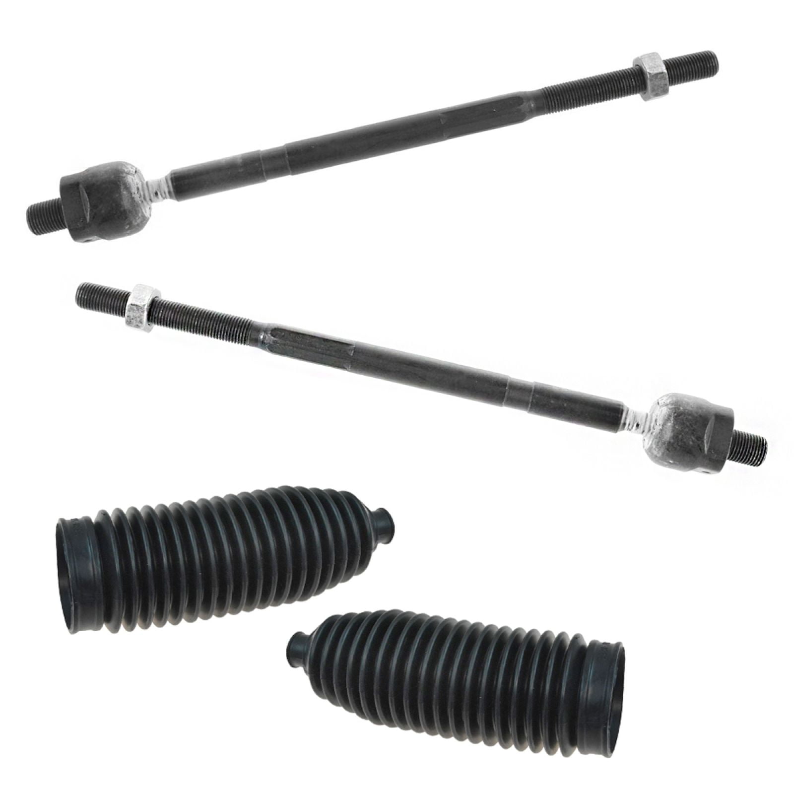 TRQ 4pc Steering Kit Inner Tie Rods w/Boots Bellows Compatible with VW ...
