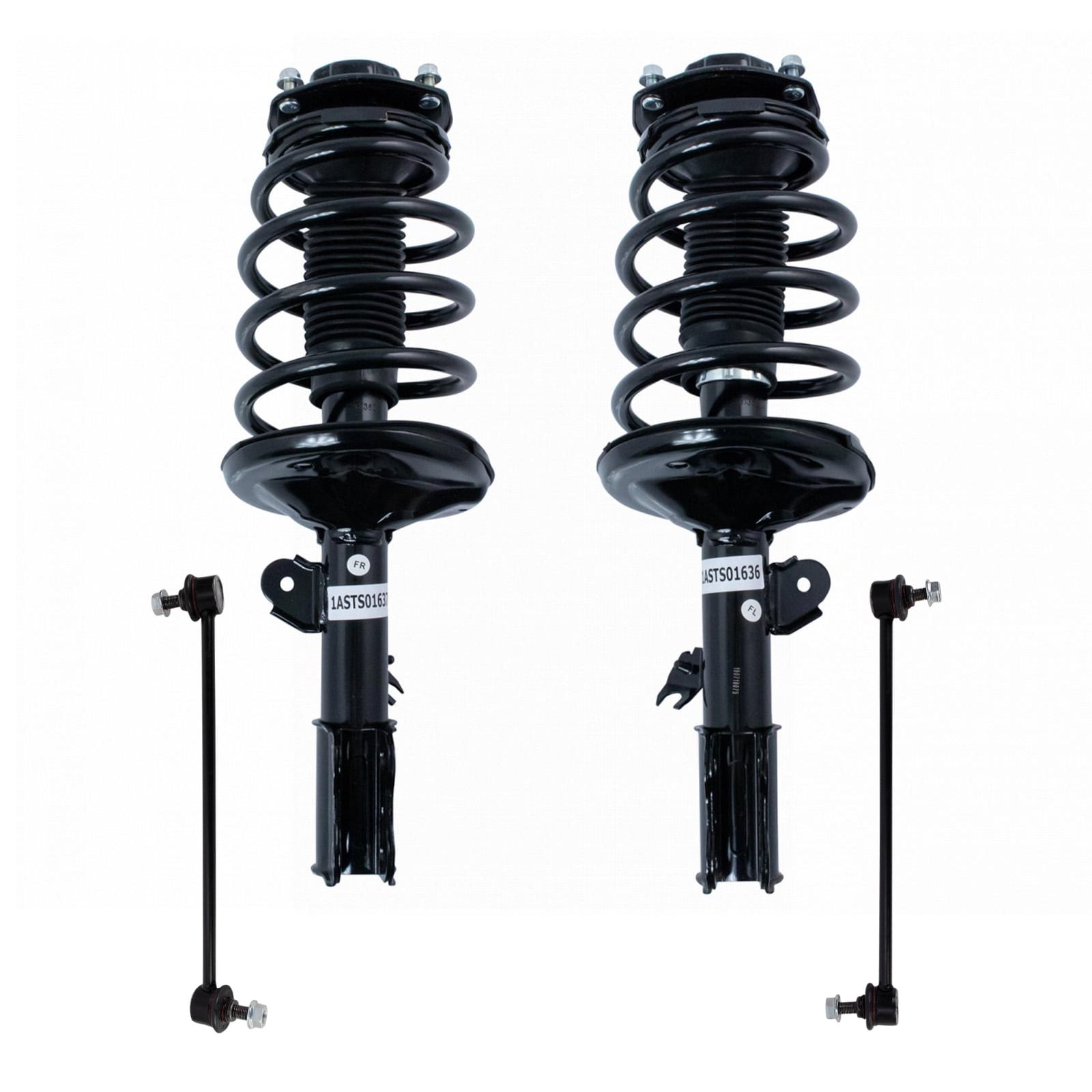 TRQ 4pc Suspension Kit Complete Loaded Strut & Spring Assemblies Sway Bar Links SCA67100 Fits ...