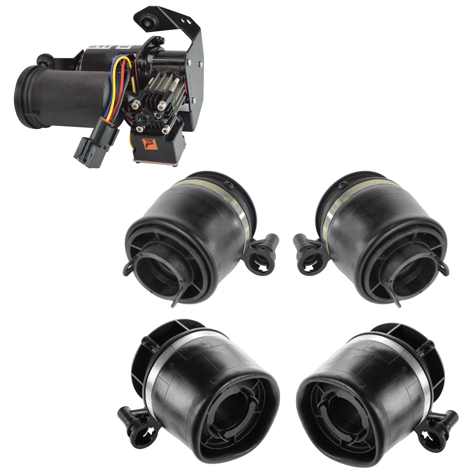 TRQ 5 Piece Air Suspension Kit Front & Rear Air Springs w/ Compressor ...