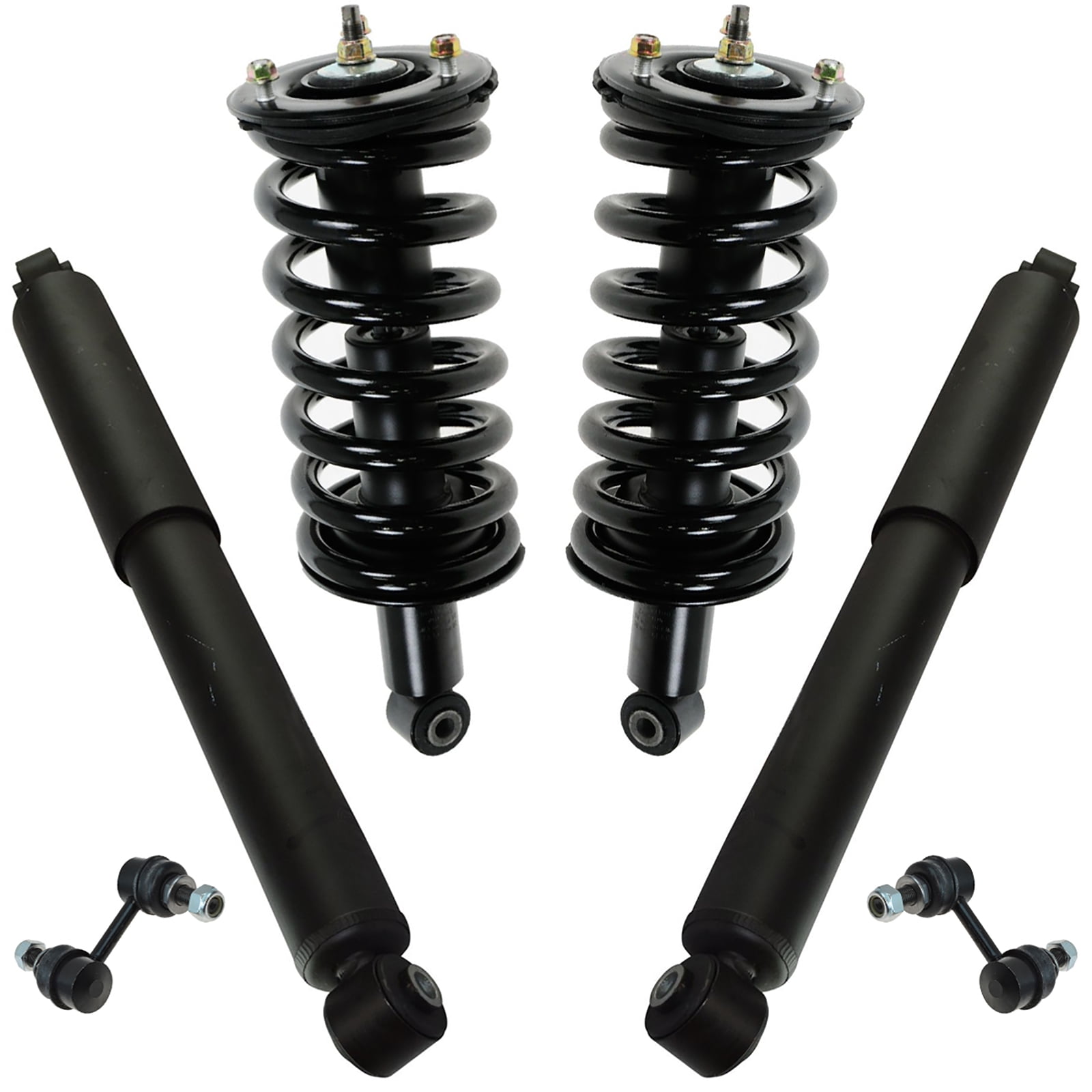 TRQ 6 Piece Suspension Kit Strut Assemblies Shock Absorbers Sway bar ...