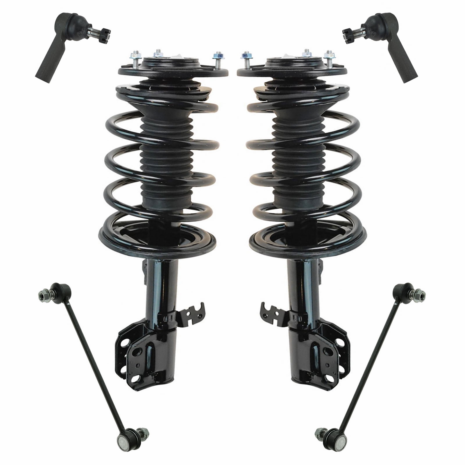 TRQ 6 pc Steering & Suspension Kit Strut & Spring Assemblies Sway Bars ...