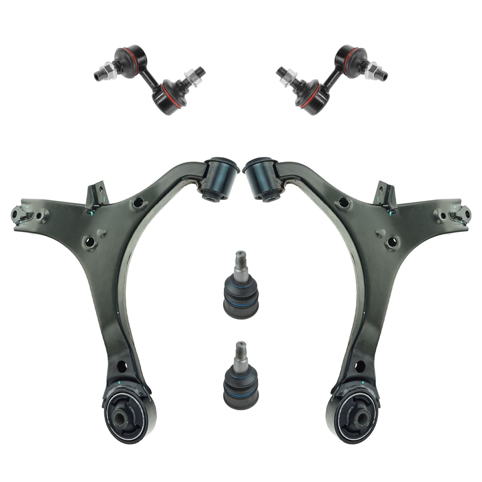 TRQ 6 pc Suspension Kit Front Lower Control Arms Sway Bar End Links for ...