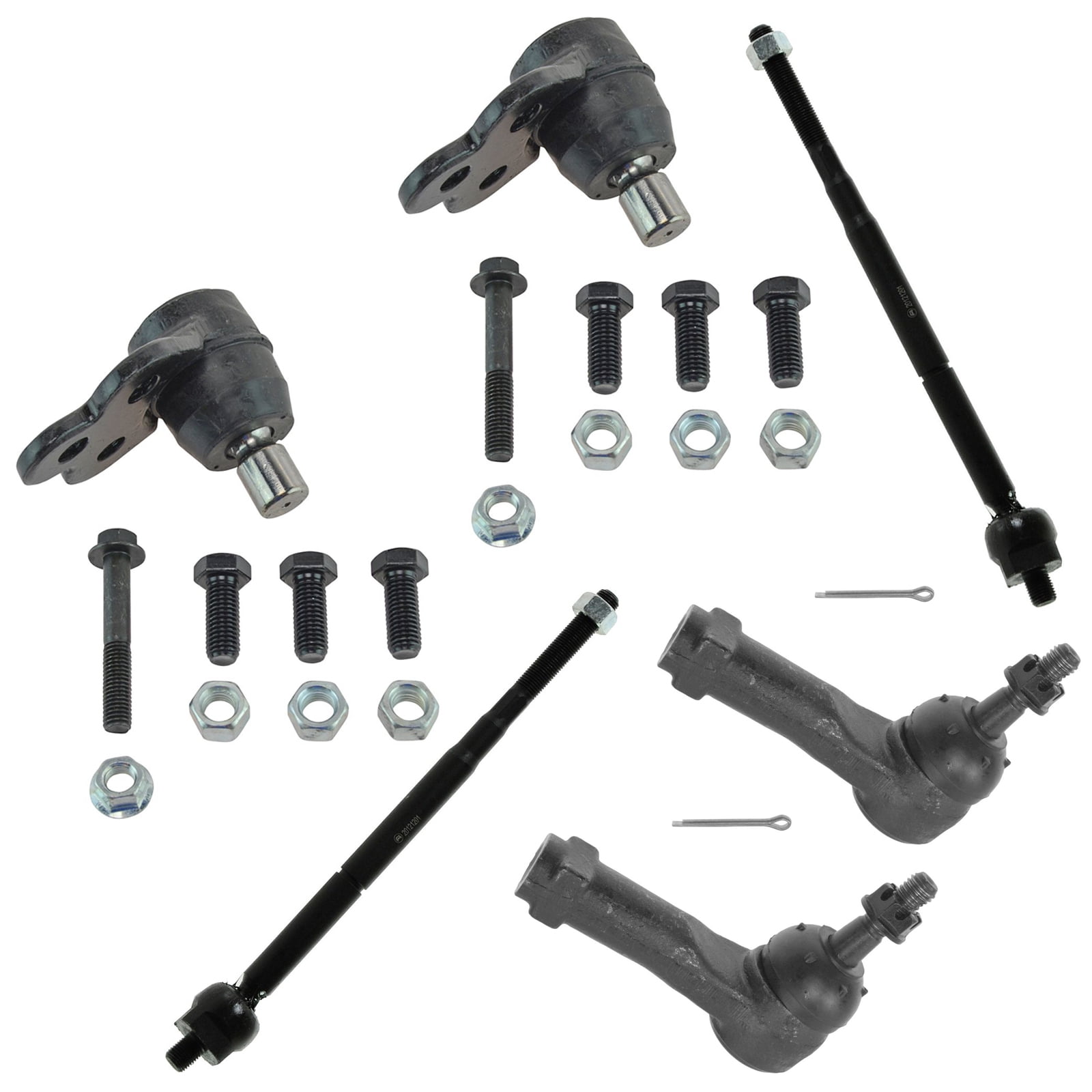 TRQ 6pc Kit Lower Ball Joint Inner Outer Tie Rod End LH RH Set for ...