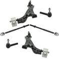 TRQ 6pc Steering & Suspension Kit Inner Outer Tie Rods w/ Lower Control ...