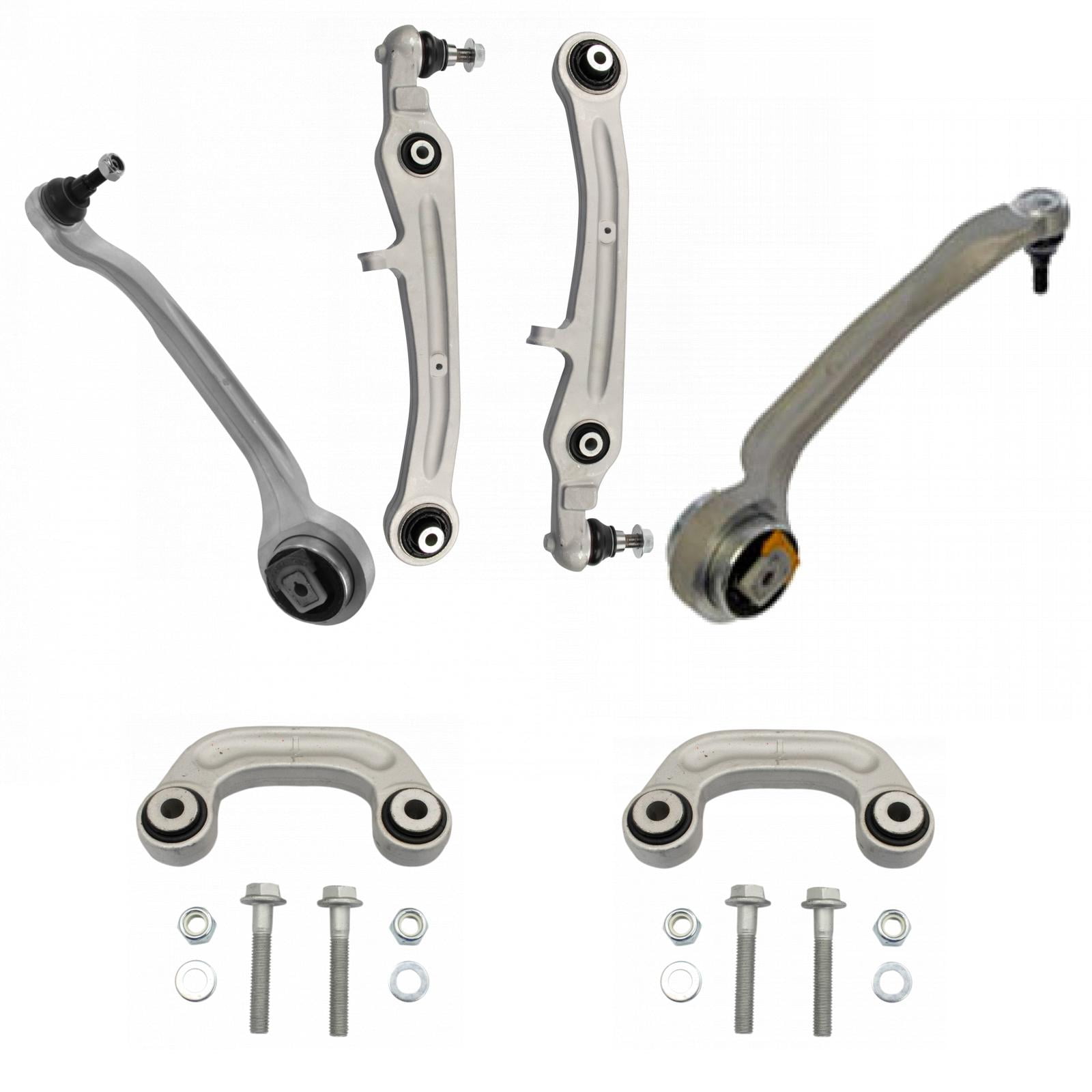 TRQ 6pc Suspension Kit Control Arms Ball Joints Sway Links for Audi A8 ...