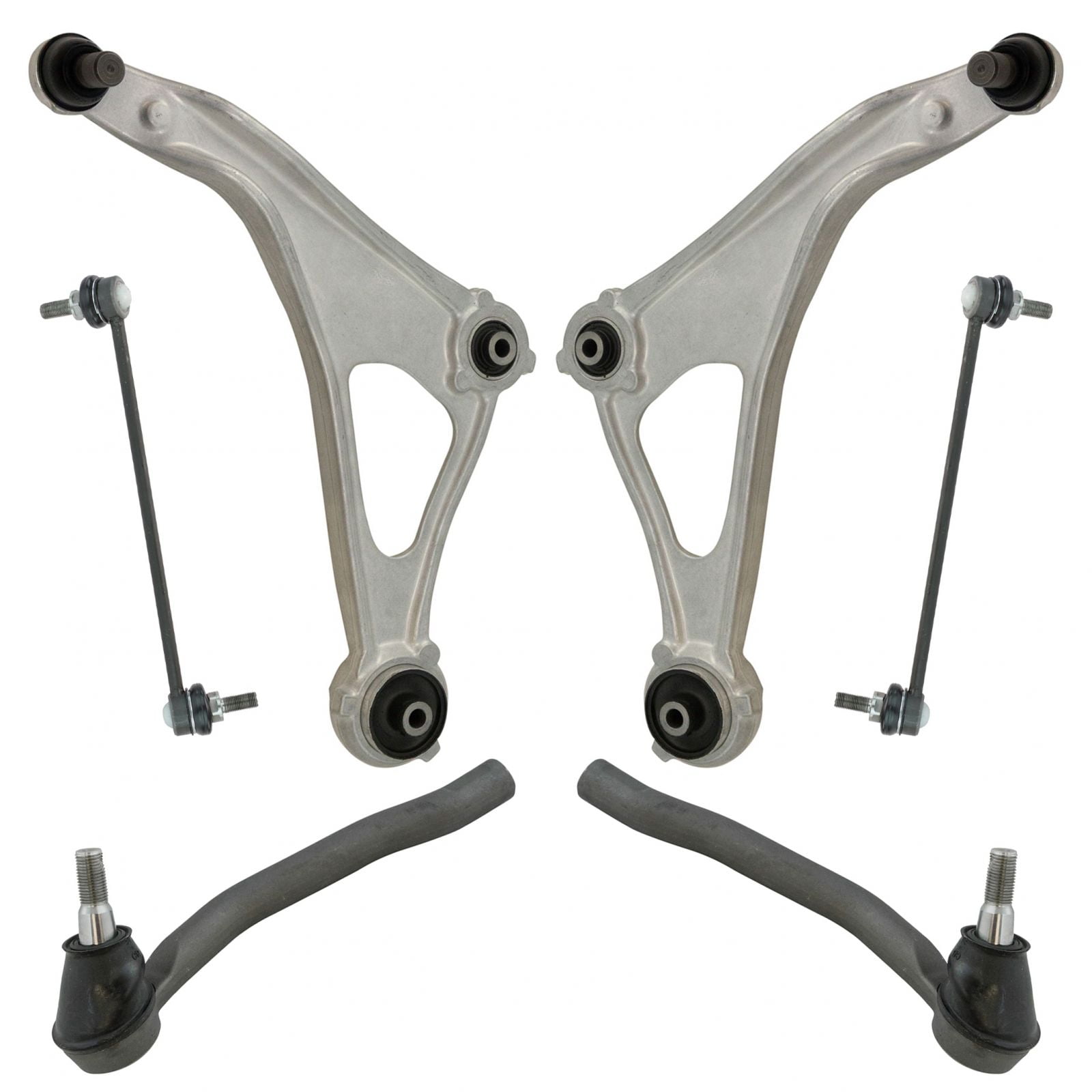 TRQ 6pc Suspension Kit Lower Control Arms w/ Ball Joints Sway Bar Links ...