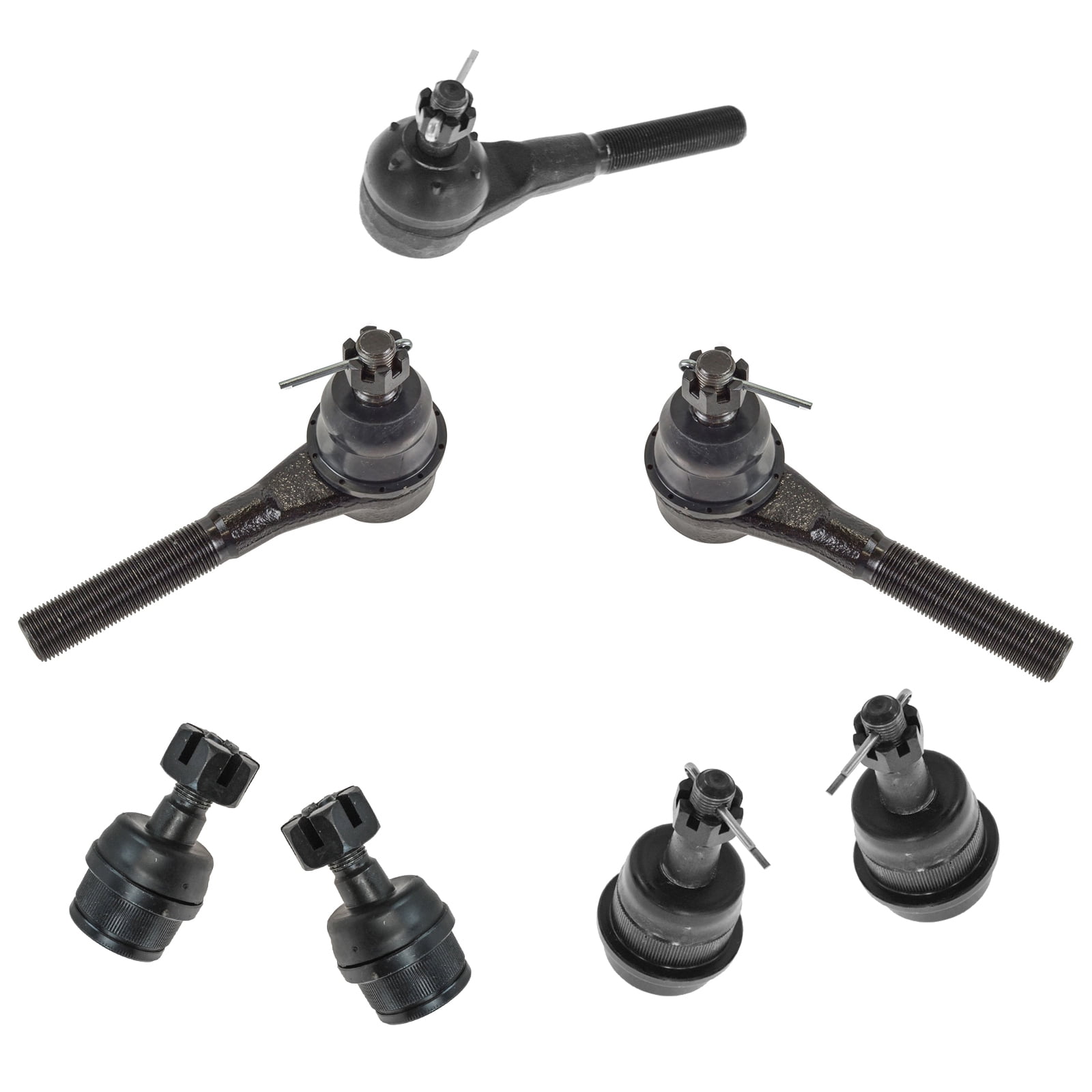 TRQ 7 pc Kit Front Tie Rod Ends Upper & Lower Ball Joint for Jeep TJ YJ ...