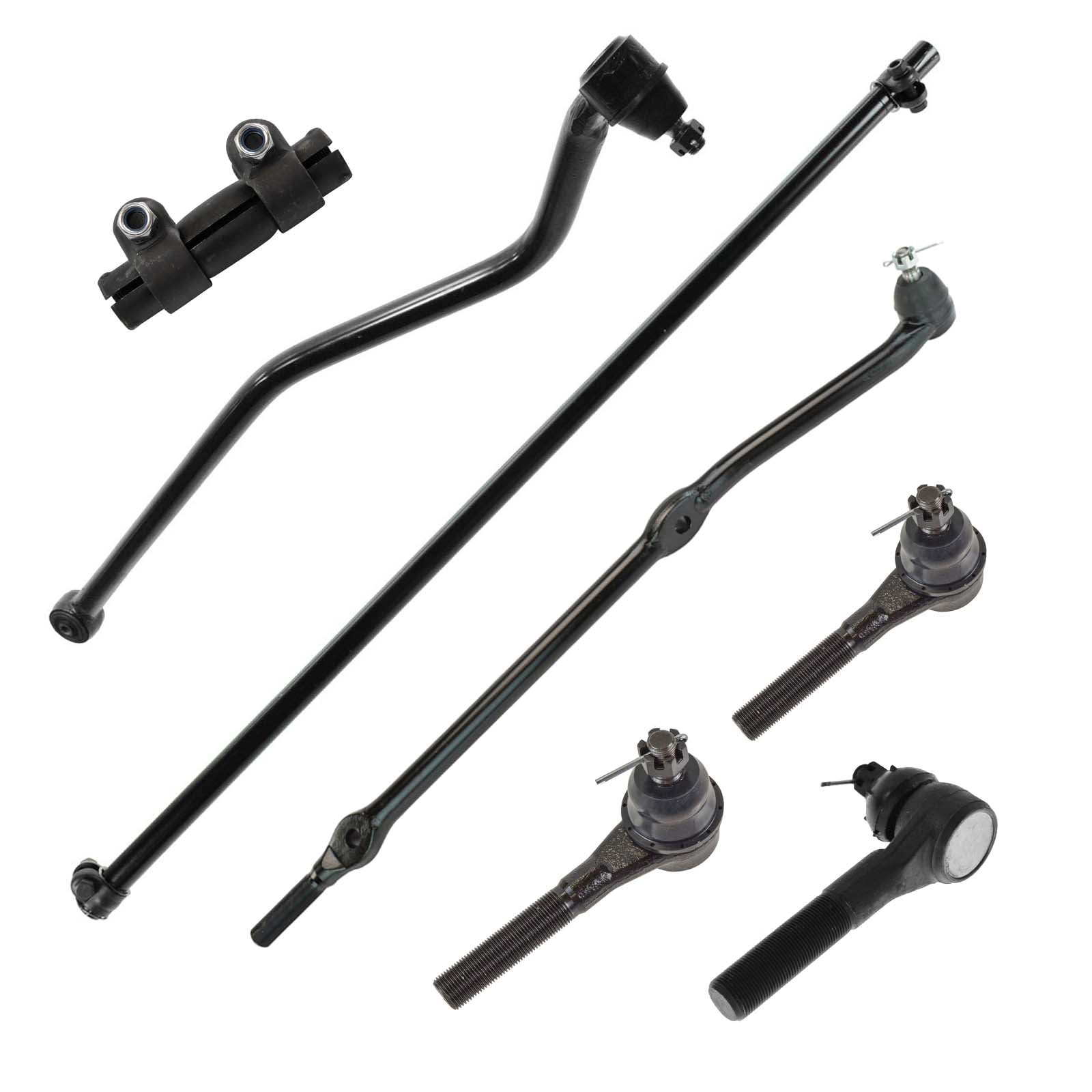 TRQ 7pc Steering & Suspension Kit Tie Rods Adjusting Sleeves Track Bar ...