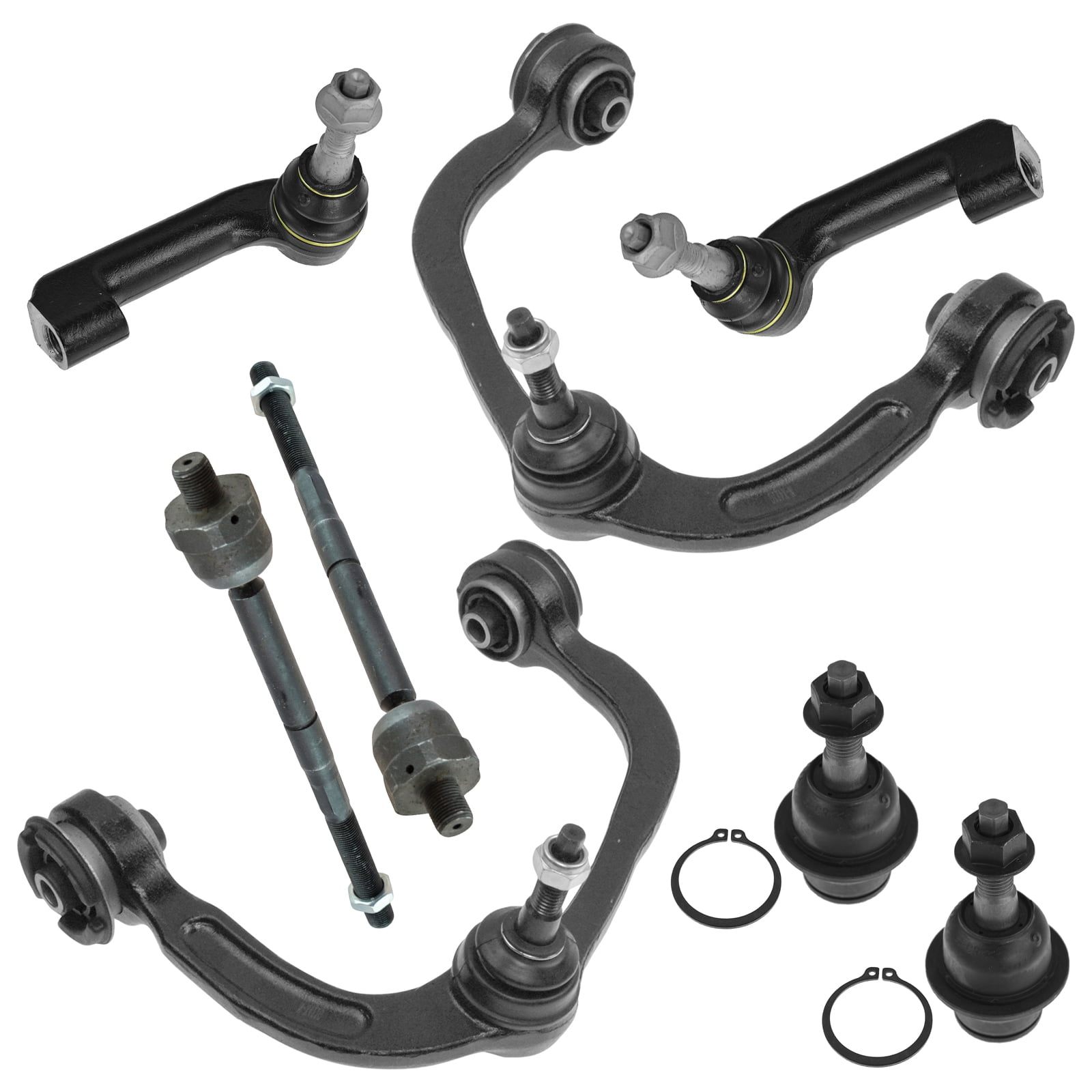 TRQ 8 Piece Kit Control Arm Ball Joint Tie Rod LH RH Set for Lincoln ...