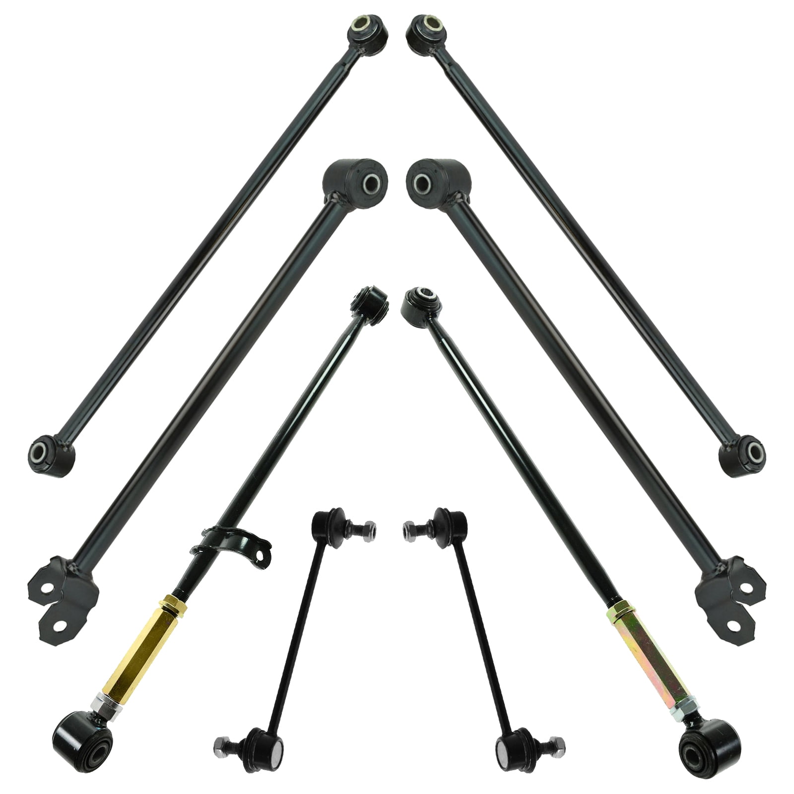 TRQ 8 Piece Rear Suspension Kit Lower Control Trailing Locating Arms ...