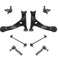 TRQ 8 Piece Steering Suspension Kit Control Arms Ball Joints Tie Rods ...