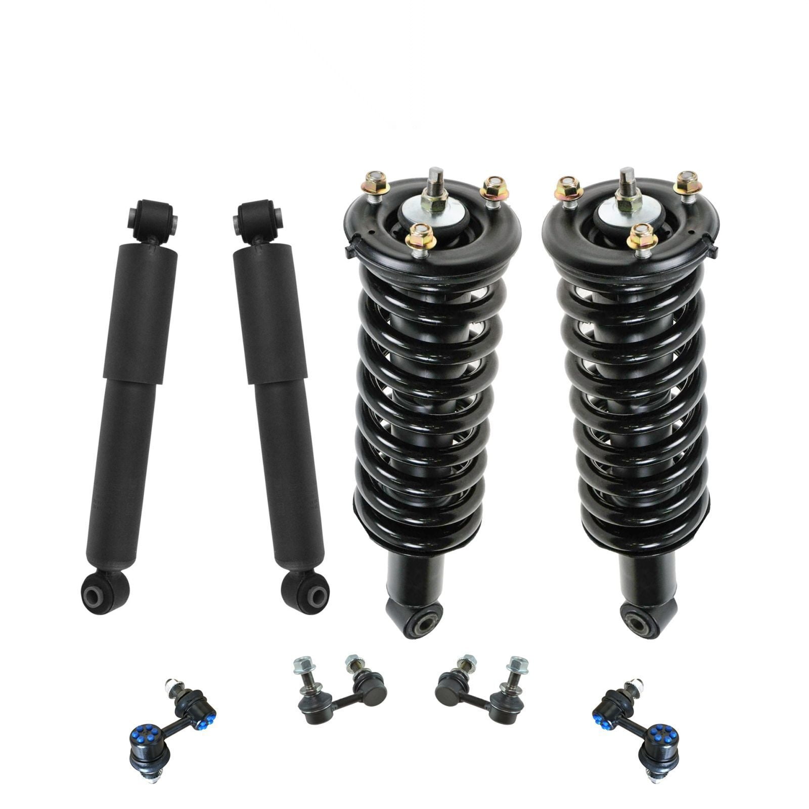 TRQ 8 Piece Suspension Kit: Strut, Shocks & Sway Bar Links for Improved ...