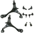 TRQ 8 pc Steering & Suspension Kit Control Arms Tie Rods Sway Bar End ...