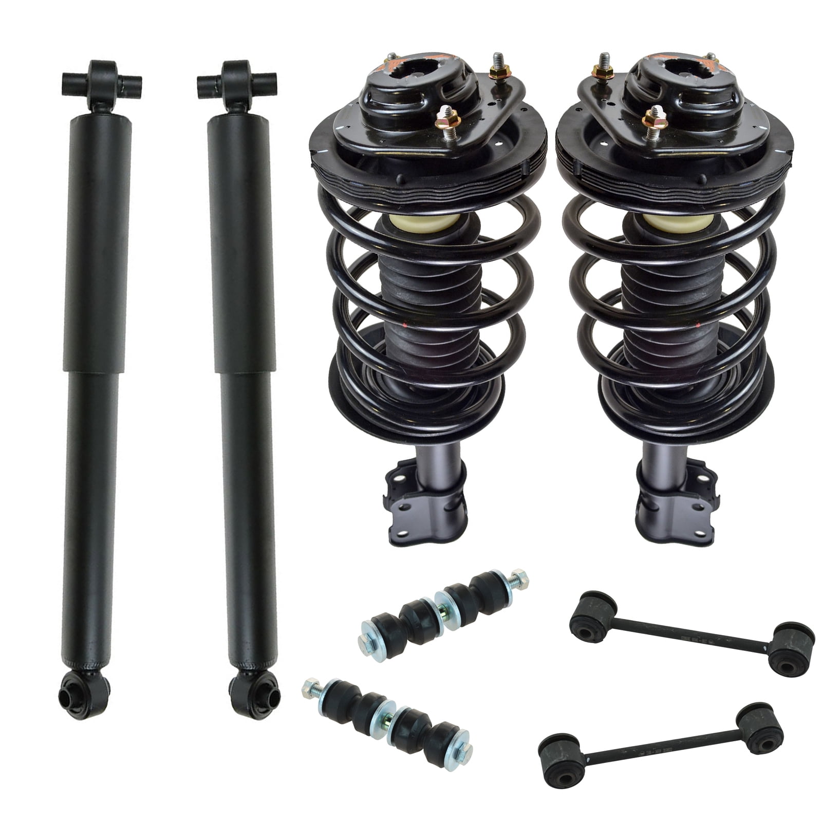 TRQ 8 pc Suspension Kit Strut & Spring Assemblies w/ Sway Bar End Links ...