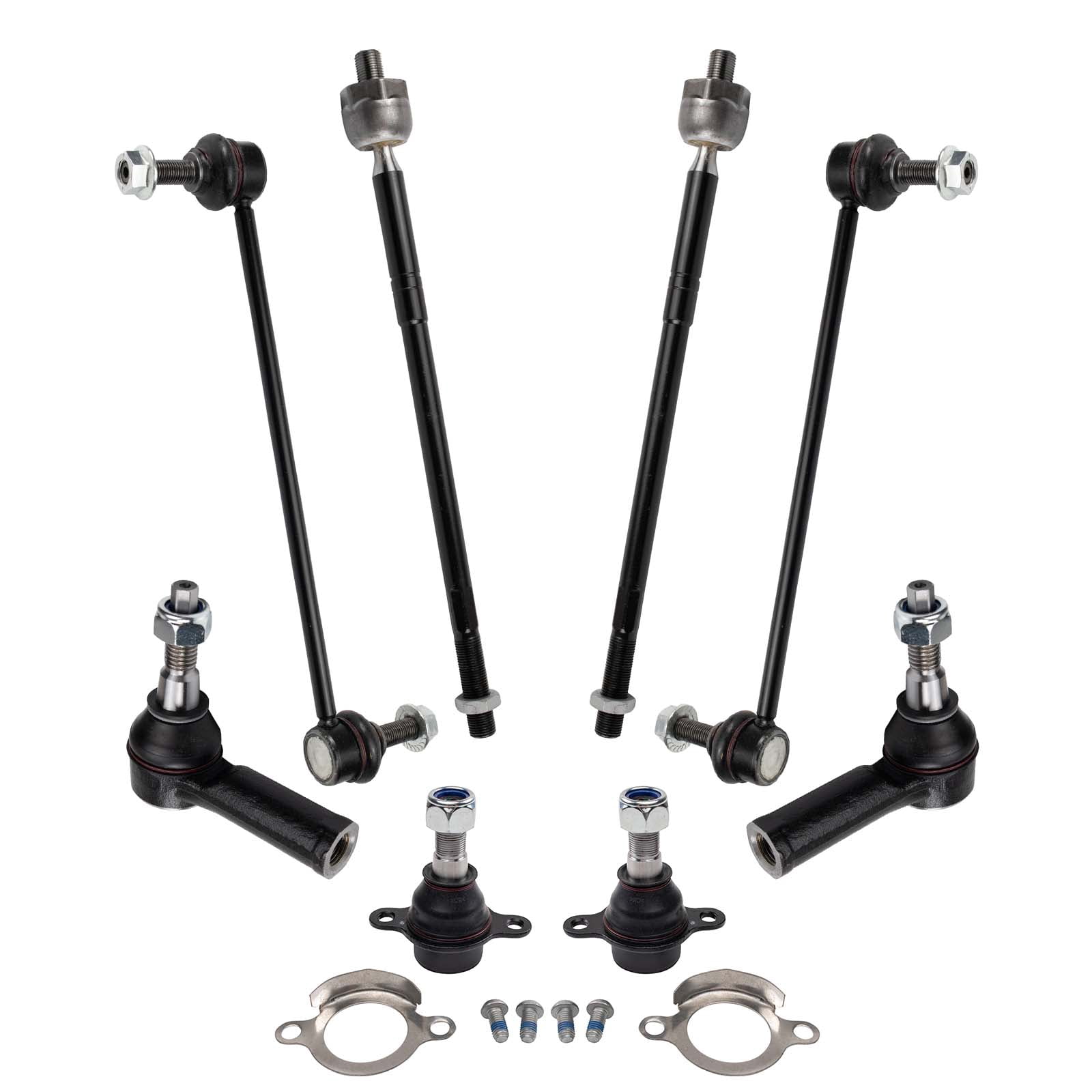 TRQ 8pc Steering Suspension Kit Lower Ball Joints Tie Rods Sway Bar End ...