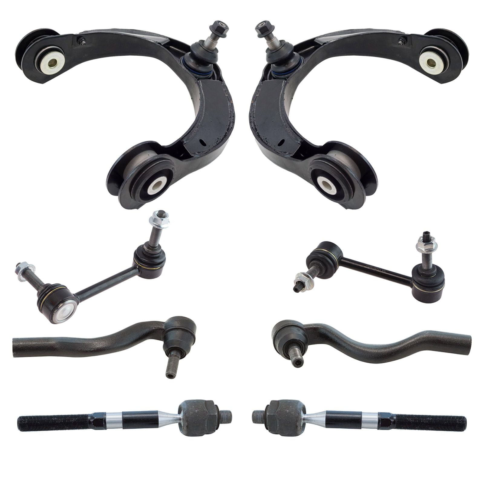 TRQ 8pc Suspension Kit Control Arms Sway Bar End Links Tie Rods for ...