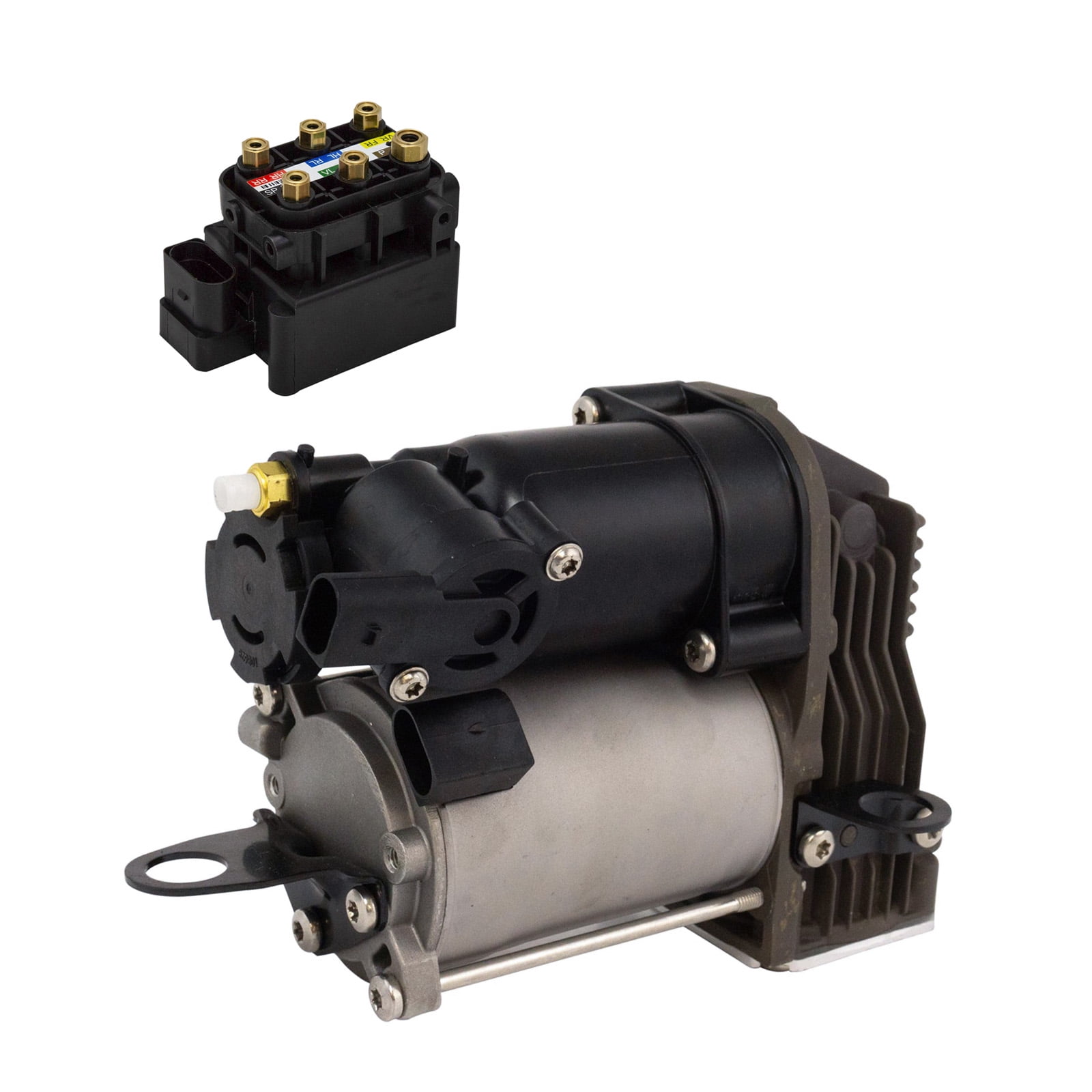 TRQ Air Suspension Compressor & Valve Body Kit for Mercedes Benz New ...