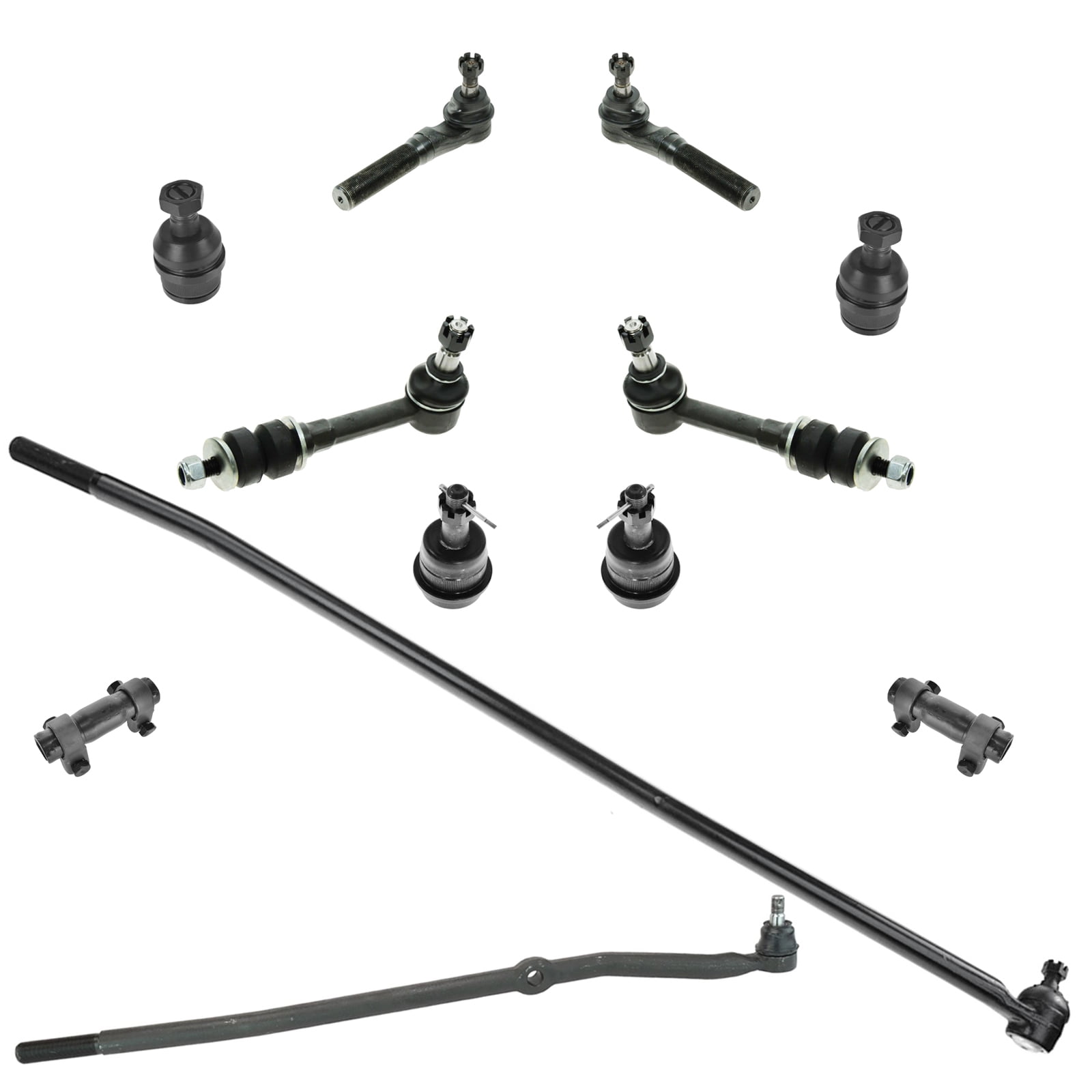 TRQ Ball Joint Tie Rod Adjuster Steering Suspension Kit 12pc for Ram ...