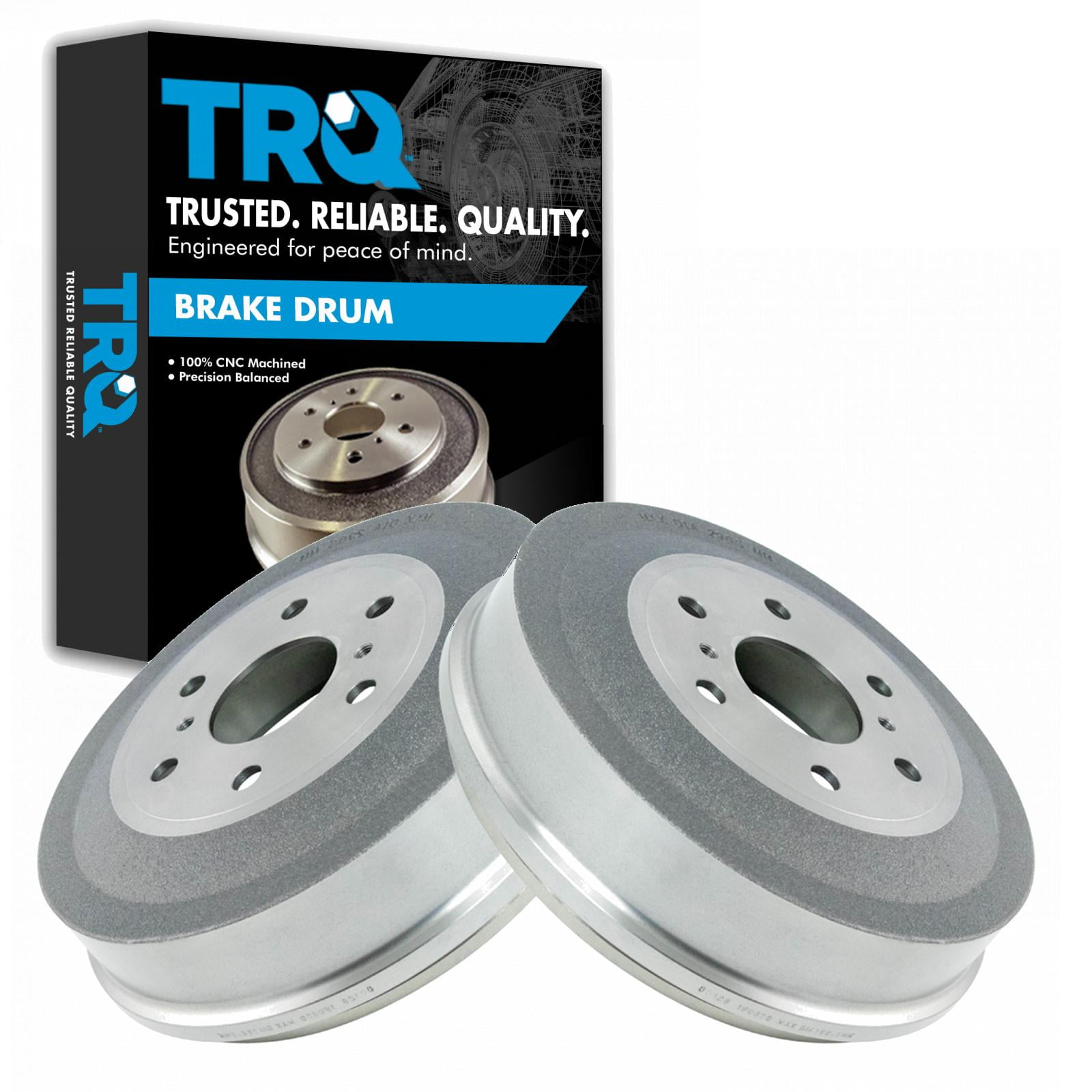 TRQ Brake Drum Driver & Passenger Side Rear Pair Set for Chevy GM ...