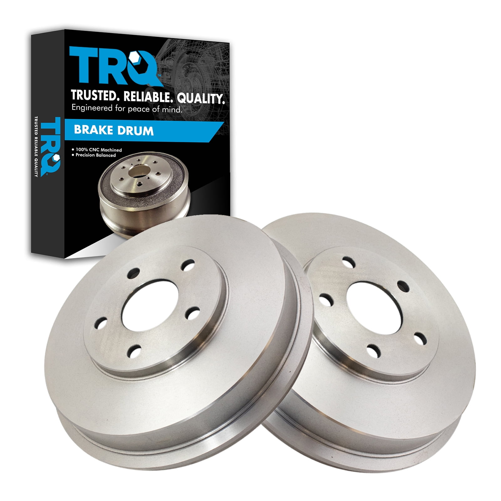 TRQ Brake Drum Rear LH & RH Side Pair for Subaru Forester Impreza ...