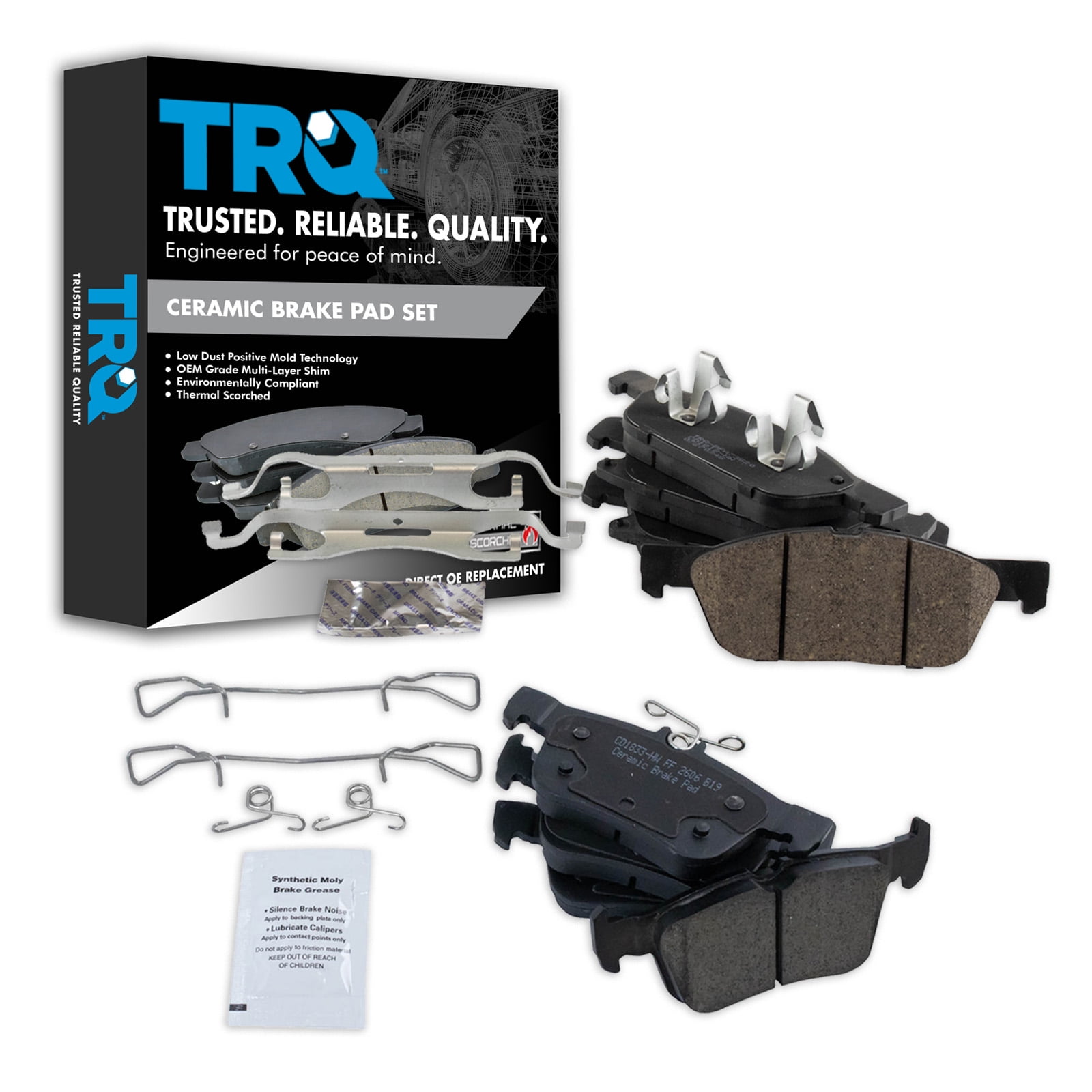 TRQ Ceramic Brake Pads Fits Ford Edge Escape Fusion Continental MKC MKX ...