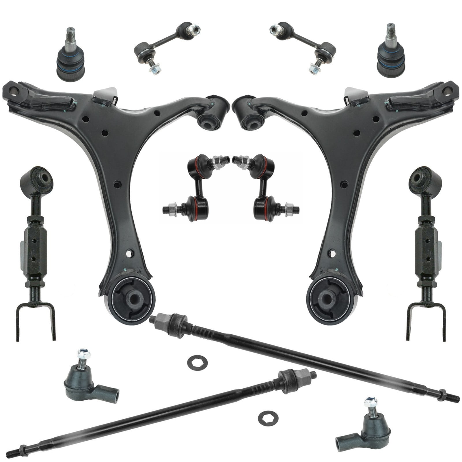 TRQ Control Arm Ball Joint Tie Rod End Link Steering Suspension Kit for ...