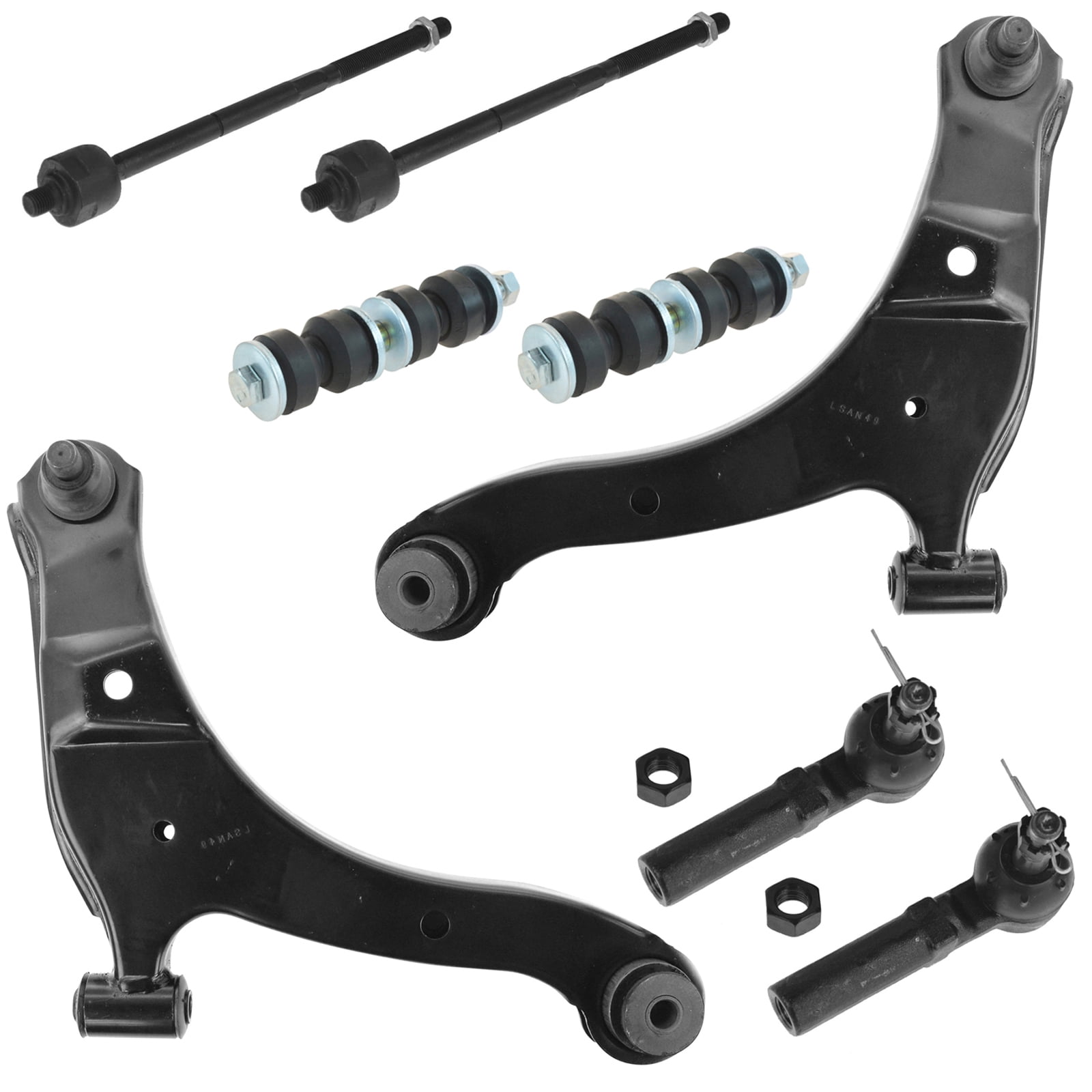 TRQ Control Arm Ball Joint Tie Rod Sway Bar Link 8 pc for PT Cruiser Neon SRT4 PSA58756 ...
