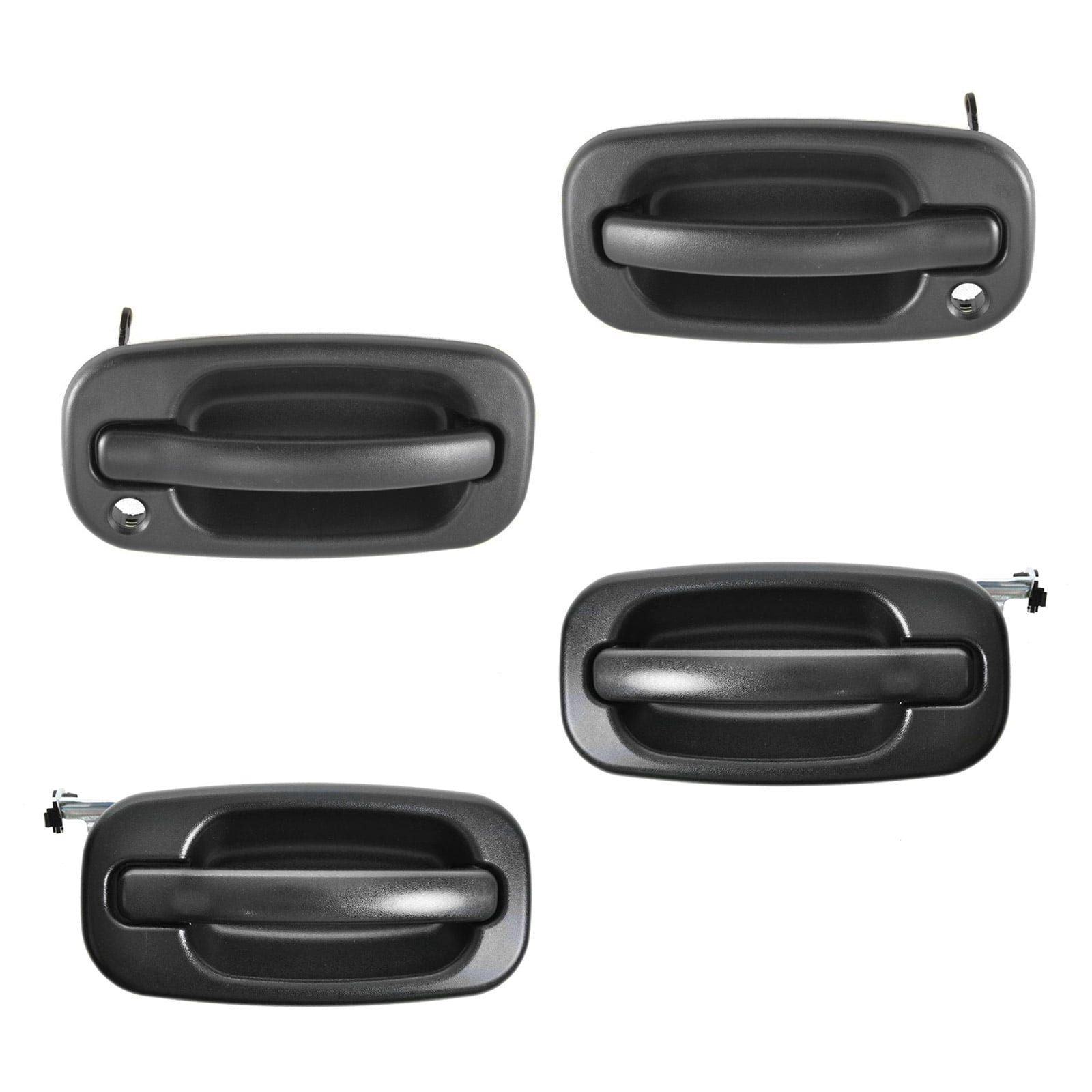 TRQ Door Handle Textured Black Front & Rear Set of 4 for Chevy GMC ...
