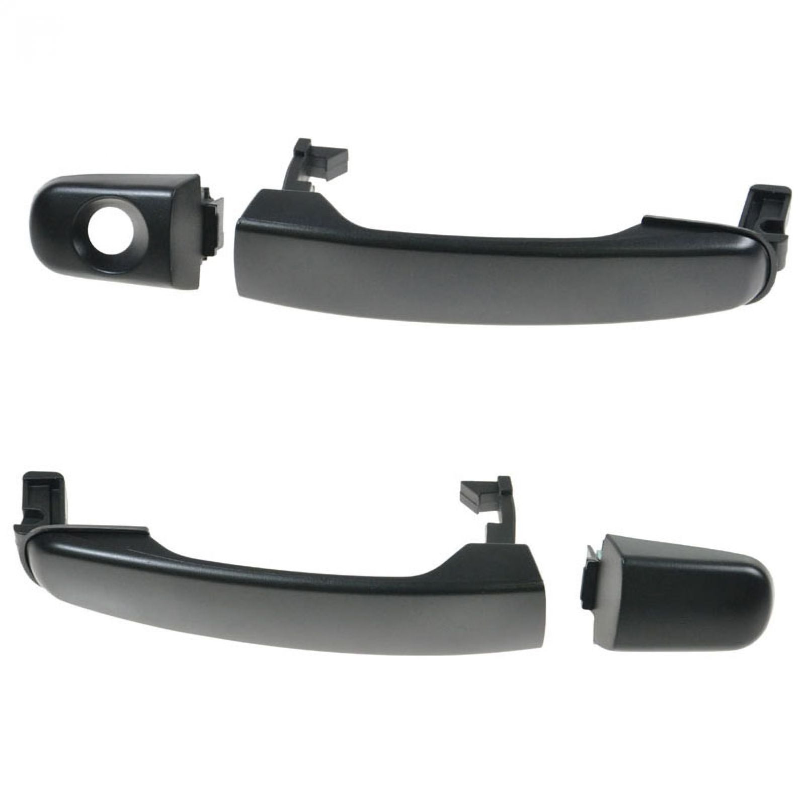 TRQ Door Handles Outside Exterior Black Front Set for Chevy GMC Pontiac ...