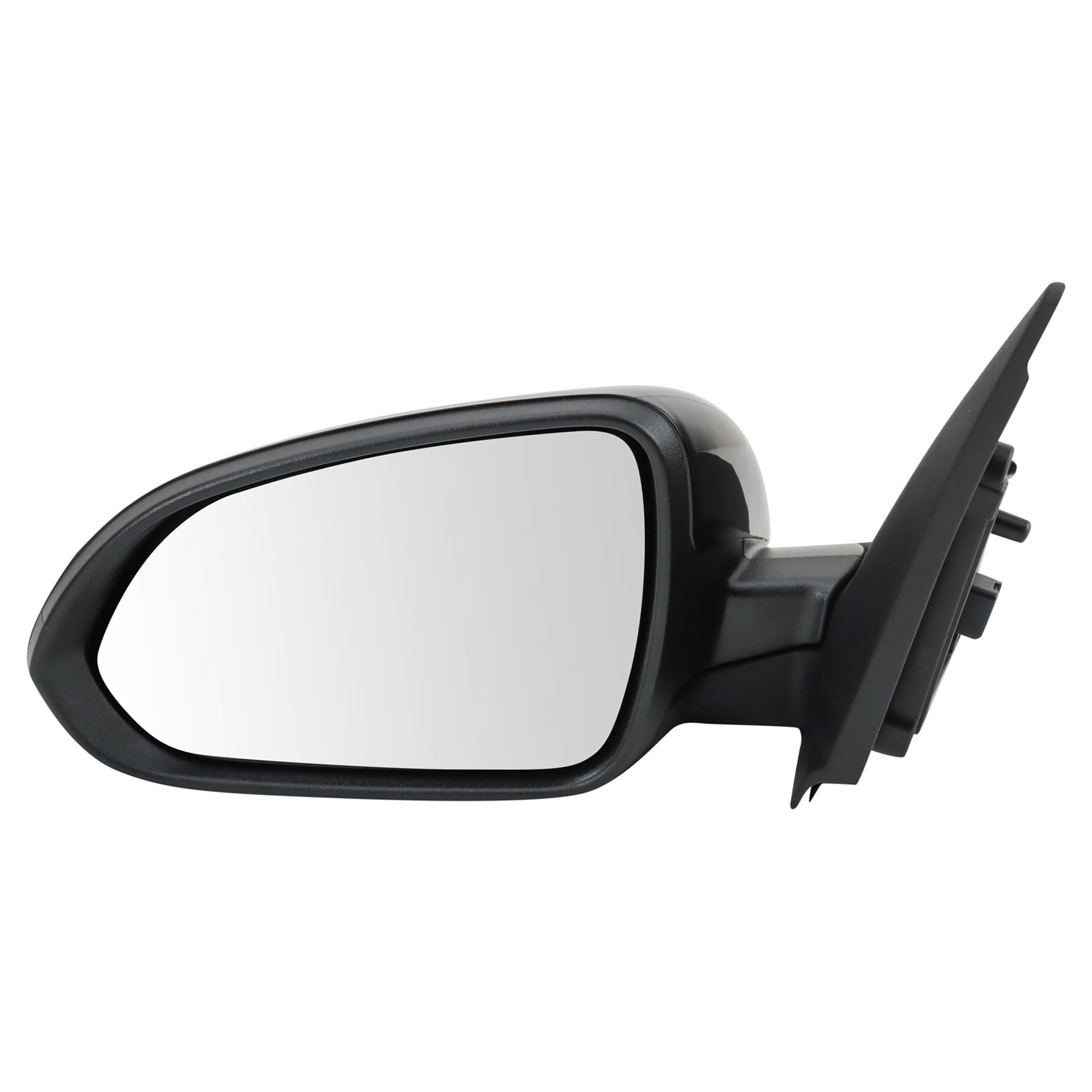 TRQ Driver Side Power Heated Mirror Smooth Black Paint to Match Fits ...