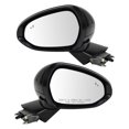 TRQ Driver and Passenger Side Power Heated Mirror Set Smooth Black ...