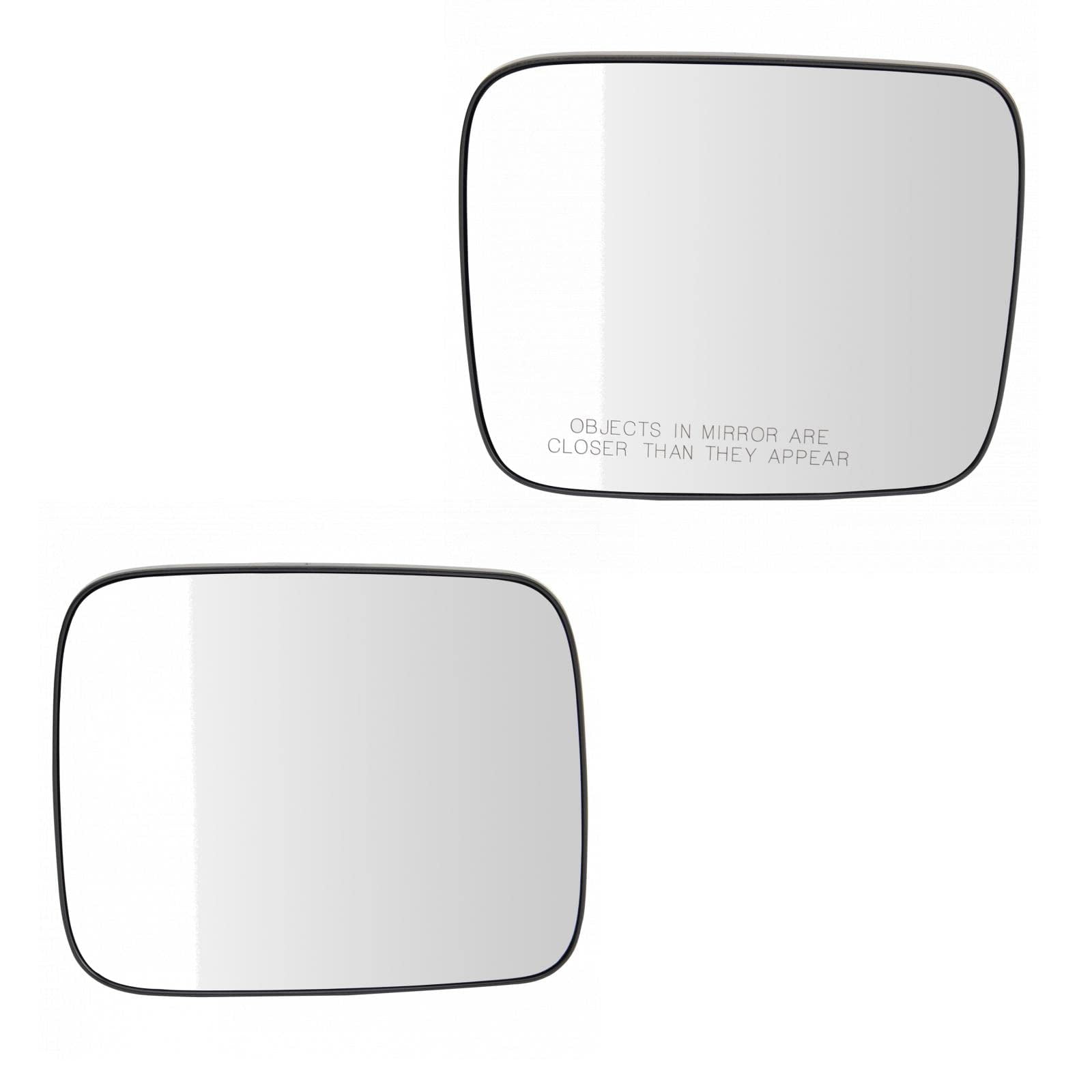 TRQ Exterior Mirror Glass with Backing Plate Pair LH RH Set for Jeep ...