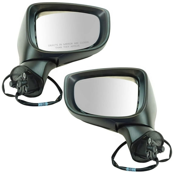 TRQ Exterior Power Mirror Black Smooth LH Driver RH Passenger Pair for ...